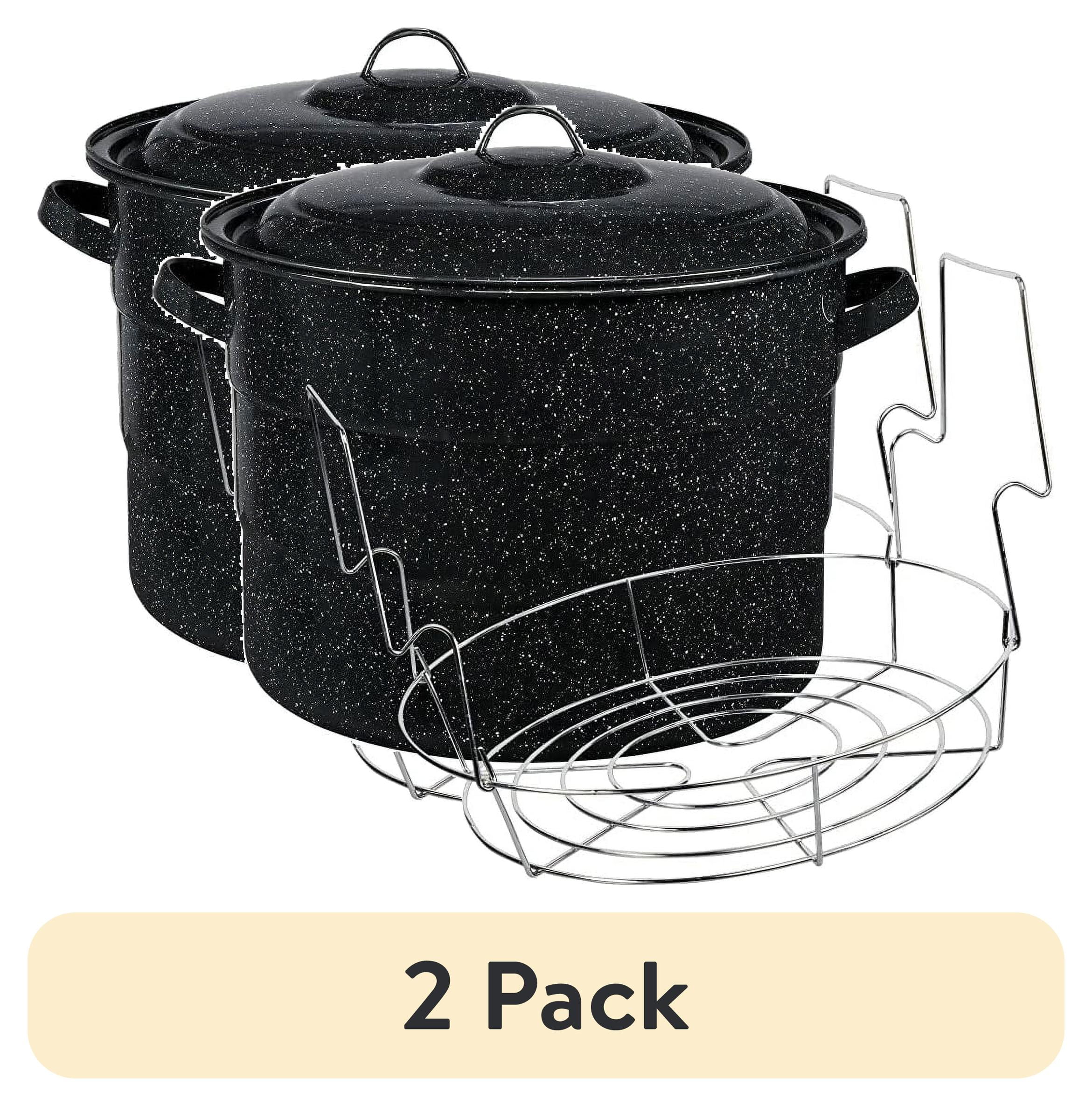 (2 pack) Granite Ware 21.5 Quart Water Bath Canner, Large Enamel ...