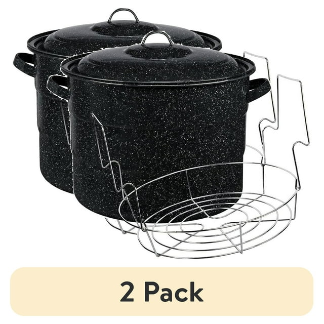 (2 pack) Granite Ware Enamel on Steel 21.5-Quart Water Bath Canner with ...