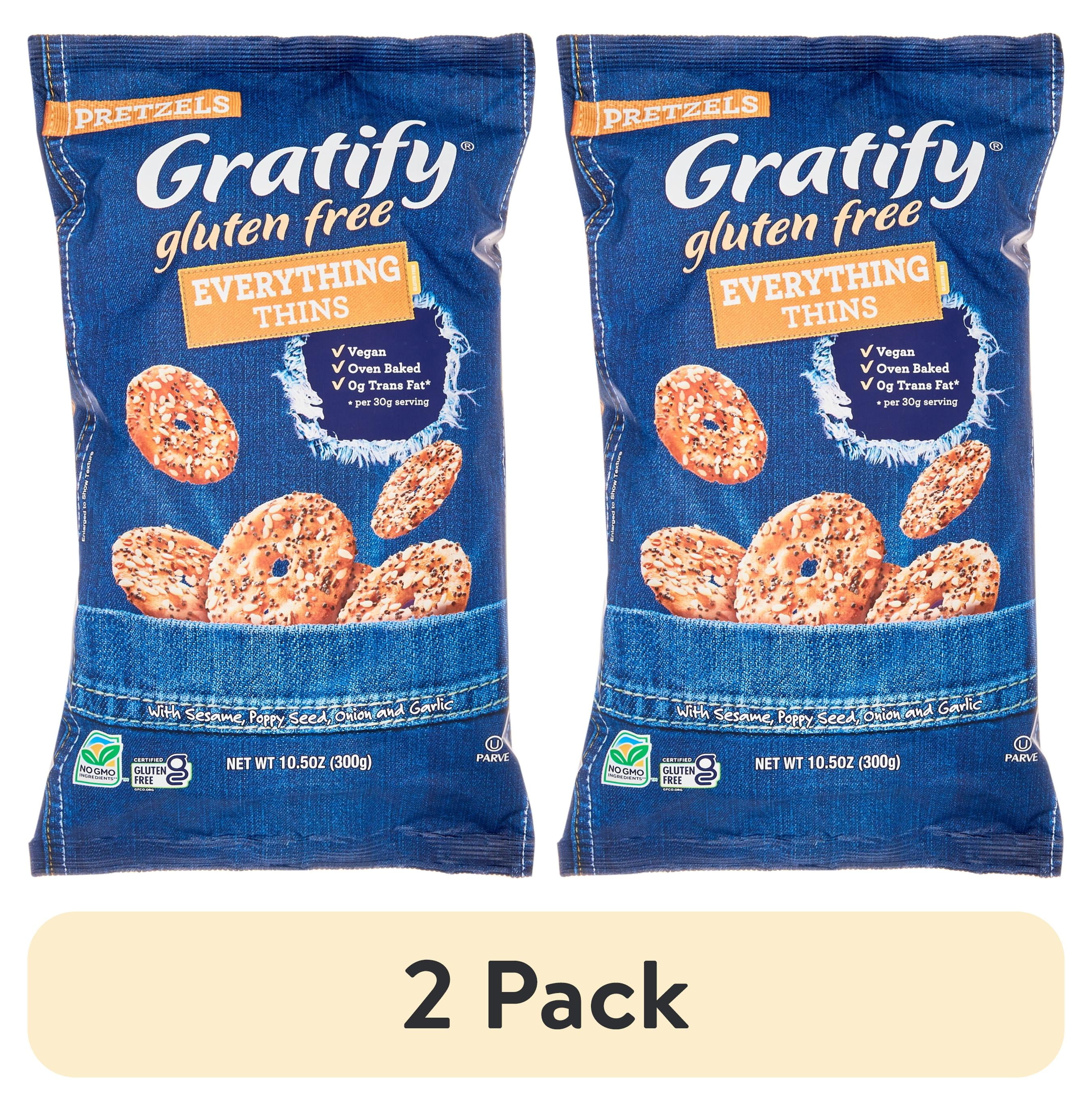 (2 pack) Gratify Gluten Free Everything Pretzel Thins, 10.5 Oz. - Walmart.com