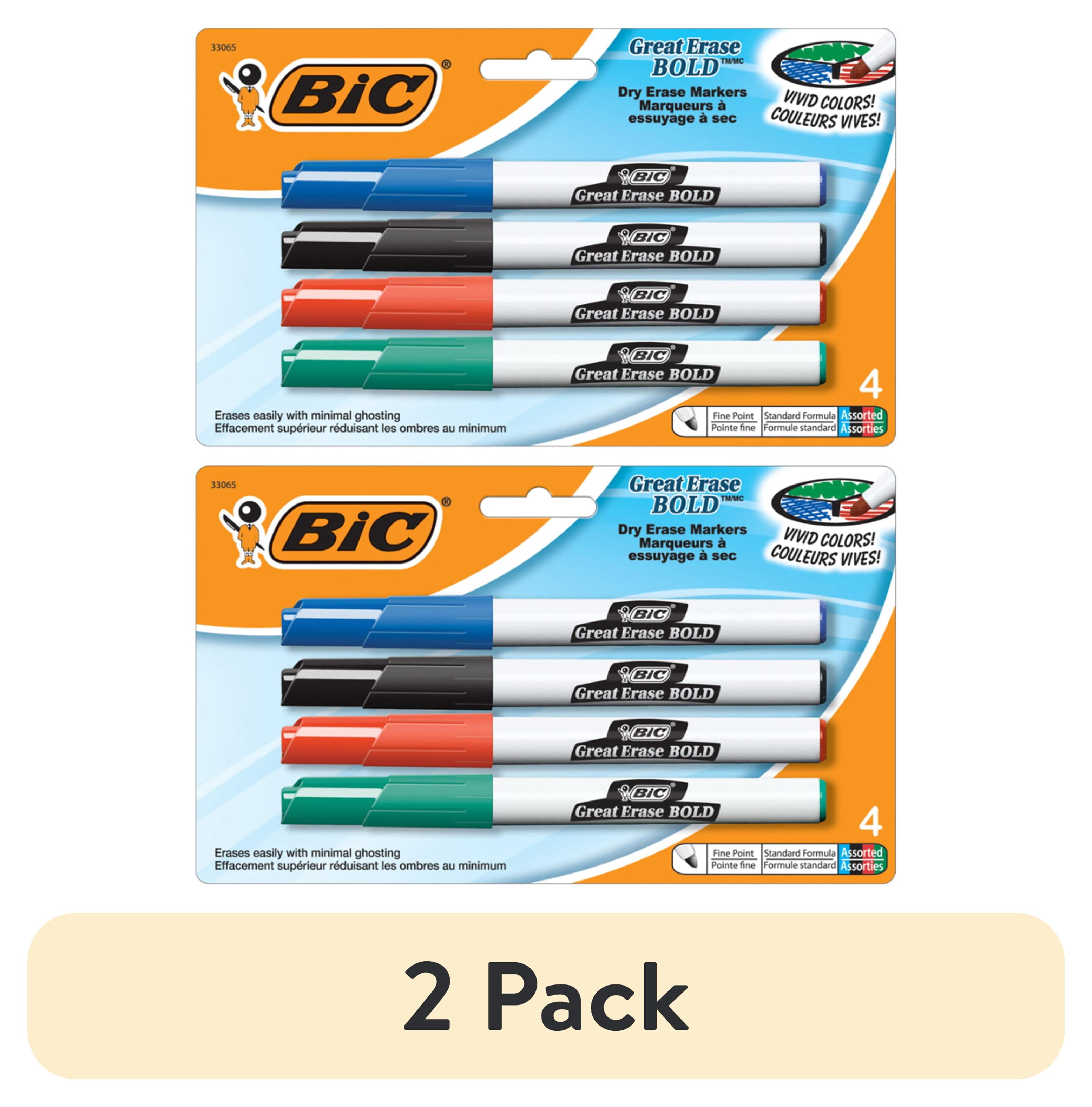 (2 pack) Great Erase BOLD Dry Erase Marker, Fine Point, Assorted Colors ...