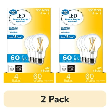 Great Value LED Purple Light Bulb 7.5W (60W Equivalent) E26 Medium Base ...