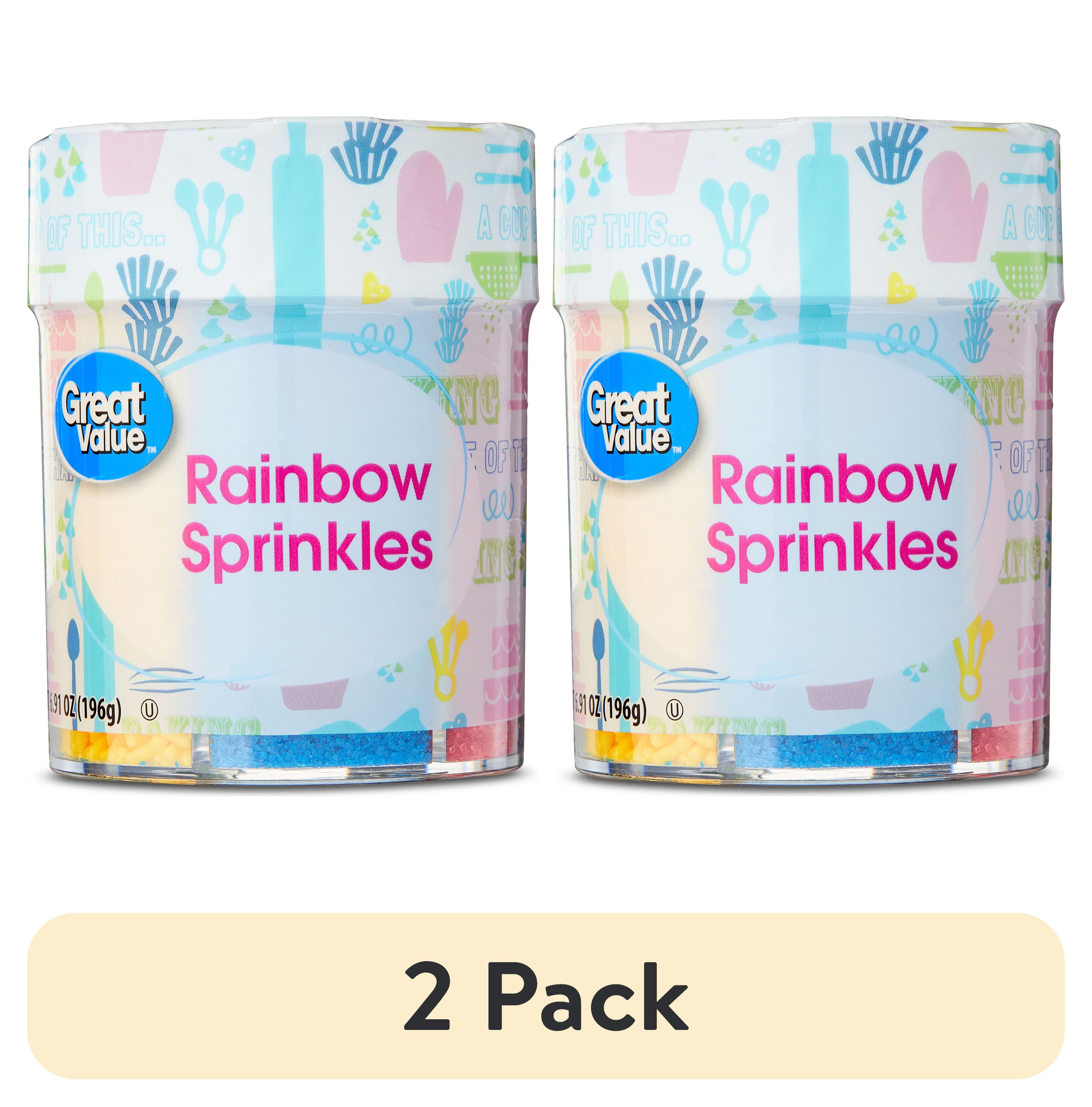 (2 pack) Great Value 6-Cell Rainbow Sprinkles, 6.91 oz - Walmart.com