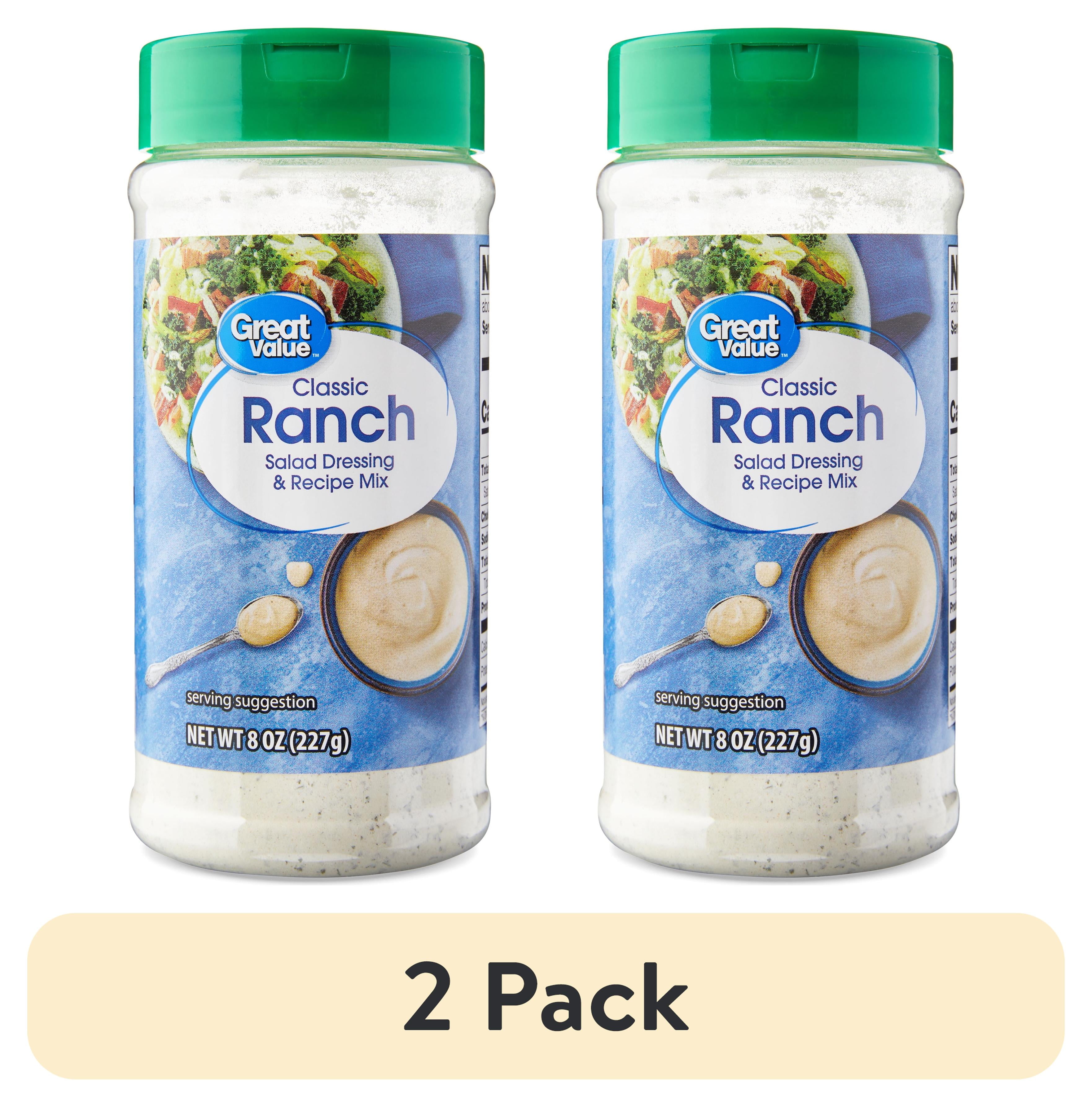 (2 pack) Great Value Classic Ranch Salad Dressing & Recipe Mix, 8 oz ...