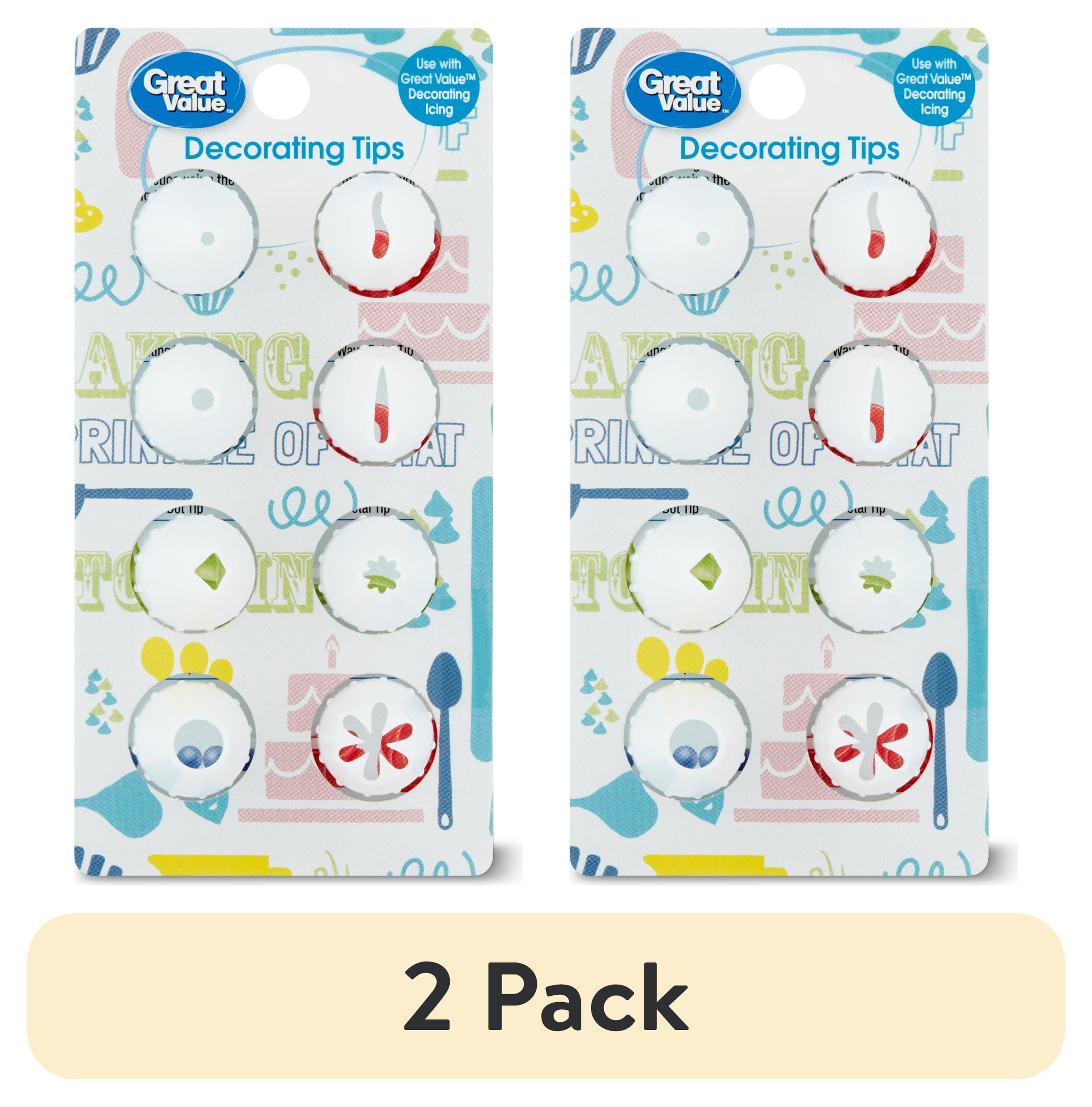 (2 pack) Great Value Decorating Tips, 8 Count - Walmart.com
