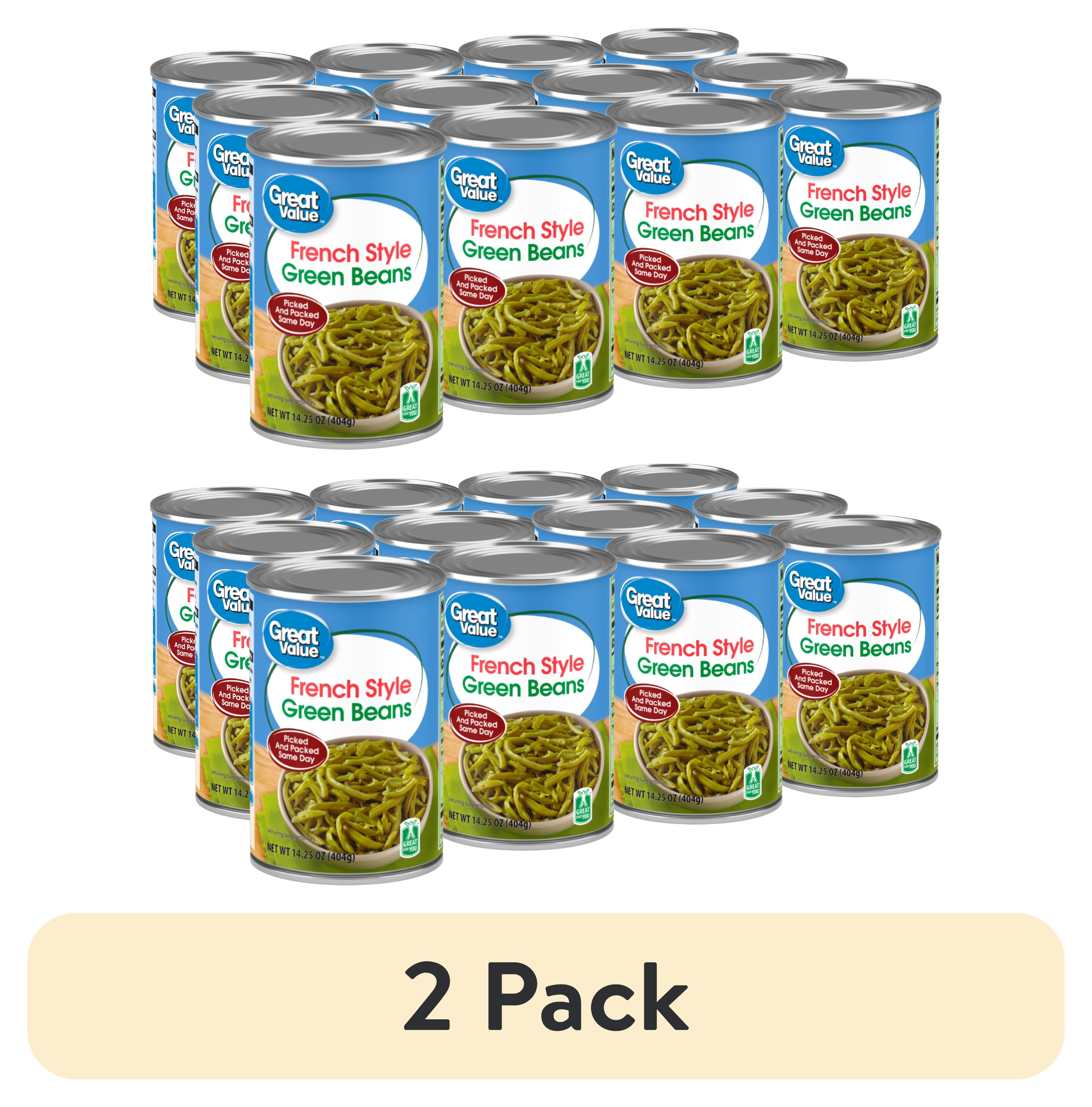 (2 pack) Great Value French Style Green Beans, 14.25 oz, 12 Cans ...