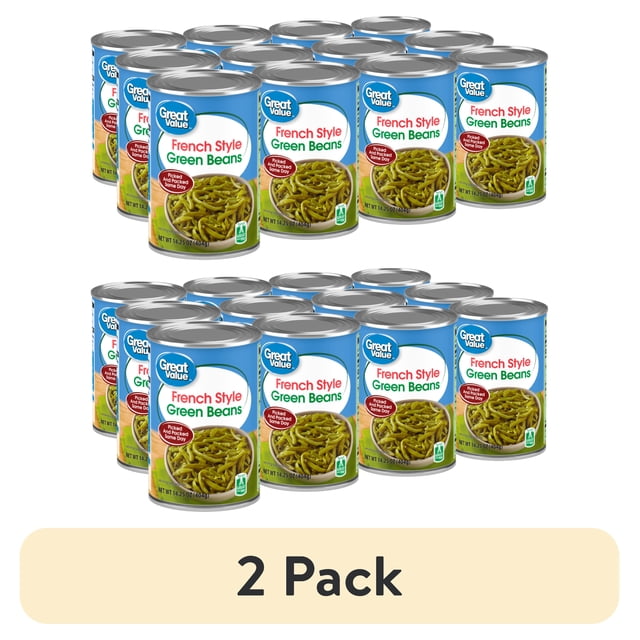 (2 pack) Great Value French Style Green Beans, 14.25 oz, 12 Cans ...