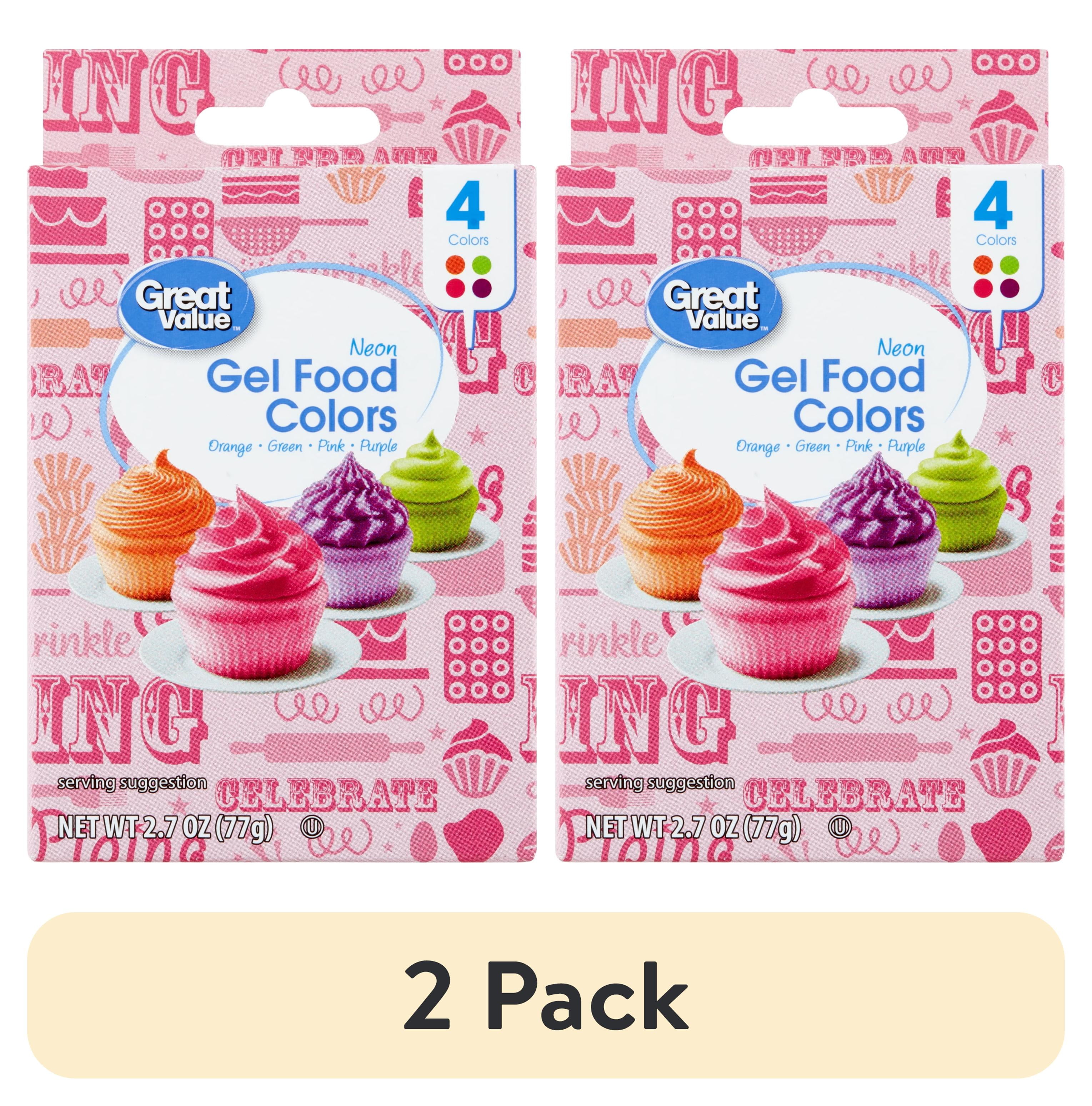 (2 pack) Great Value Gel Food Colors, Neon Multicolor, 2.7 oz - Walmart.com