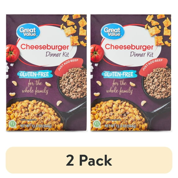 (2 pack) Great Value Gluten-Free Cheeseburger Dinner Kit, 12.8 oz ...