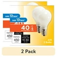 (2 pack) Great Value LED Light Bulb, 4W (40W Eq) A15 Ceiling Fan ...