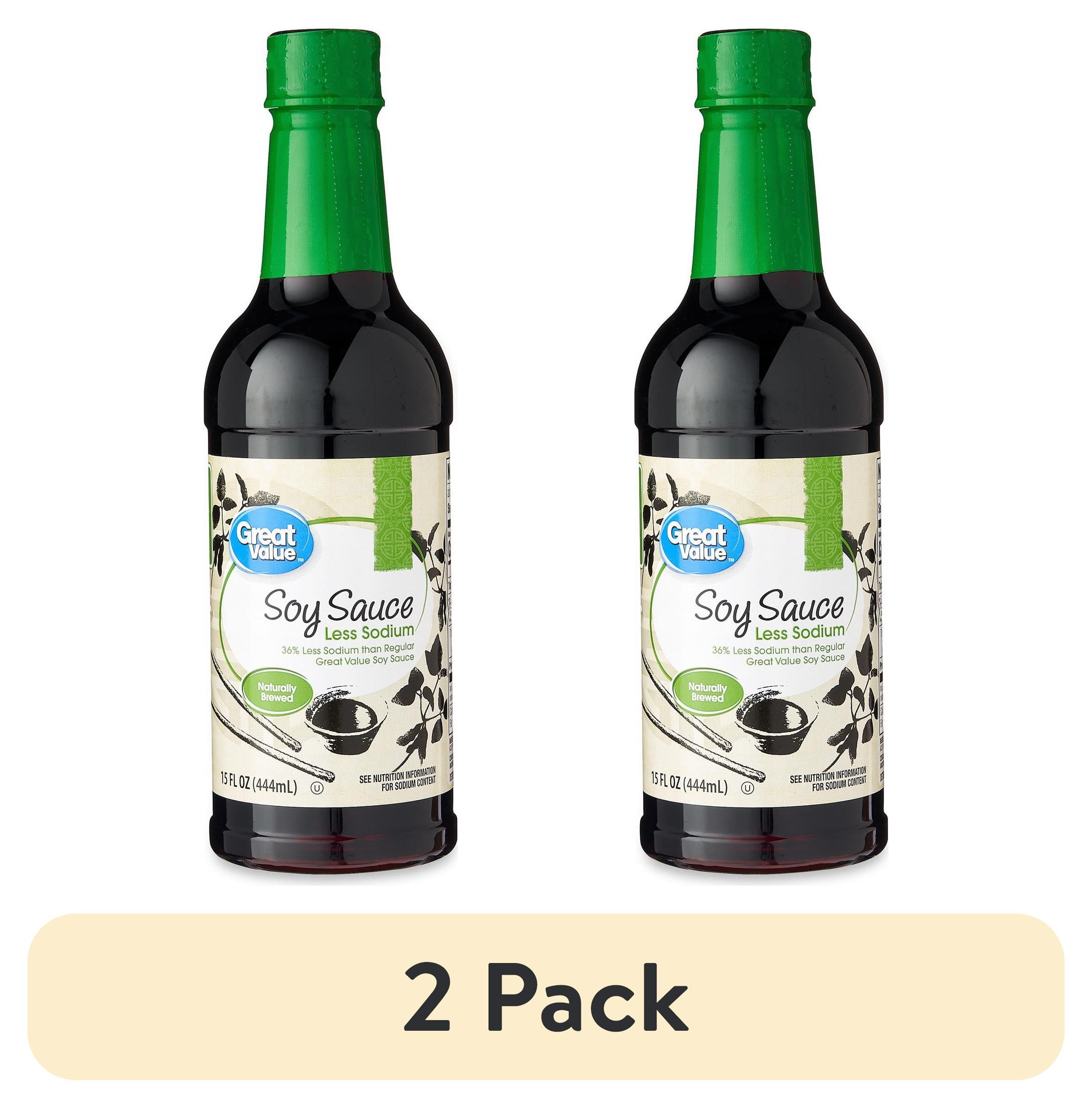 (2 pack) Great Value Less Sodium Soy Sauce, 15 fl oz - Walmart.com