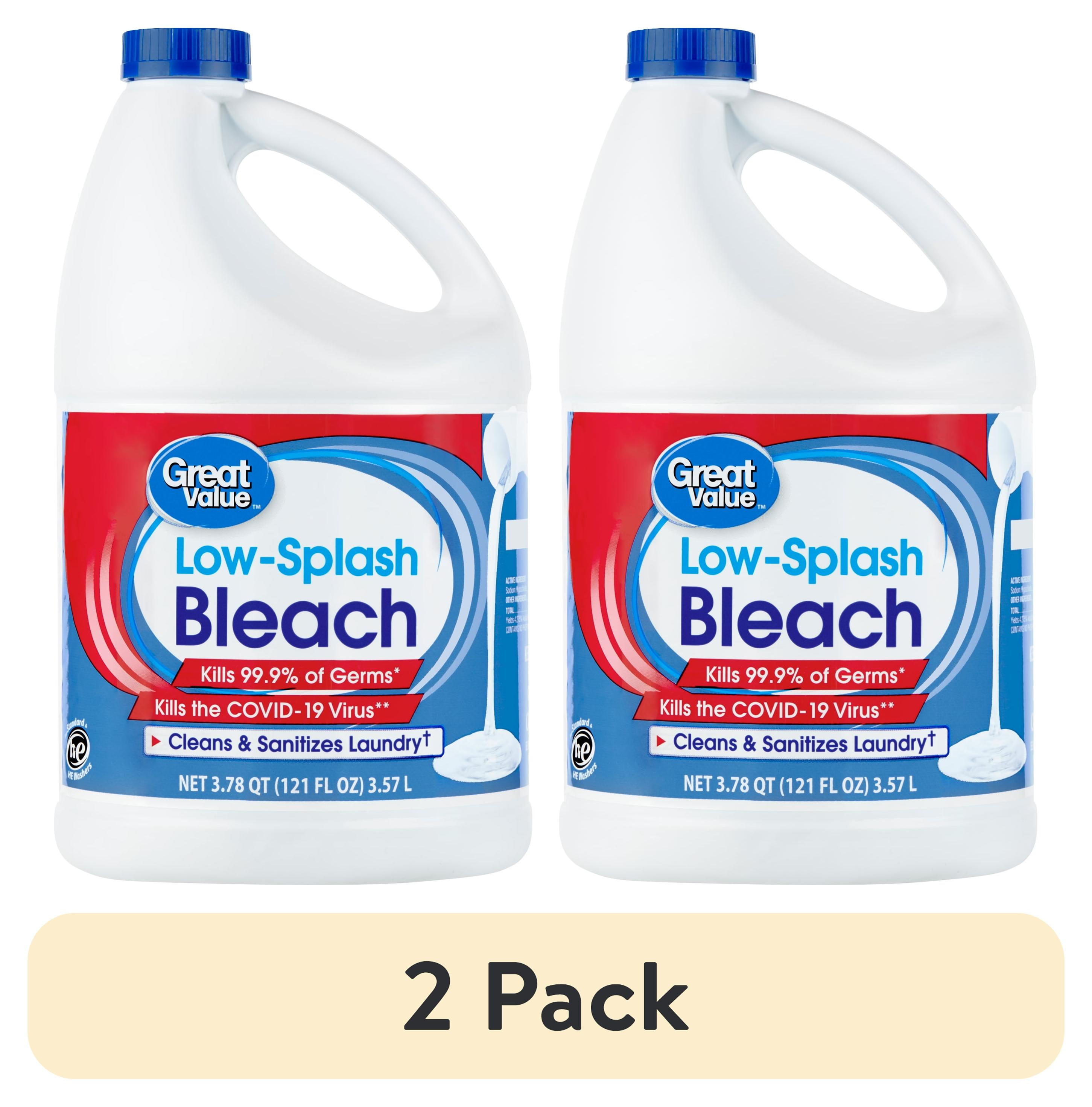 (2 pack) Great Value Low Splash Bleach Regular, 121 oz - Walmart ...