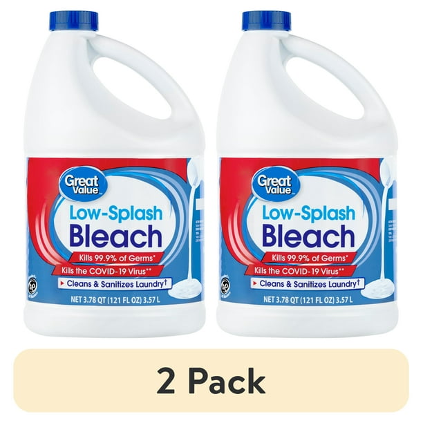 (2 pack) Great Value Low Splash Bleach Regular, 121 oz - Walmart ...