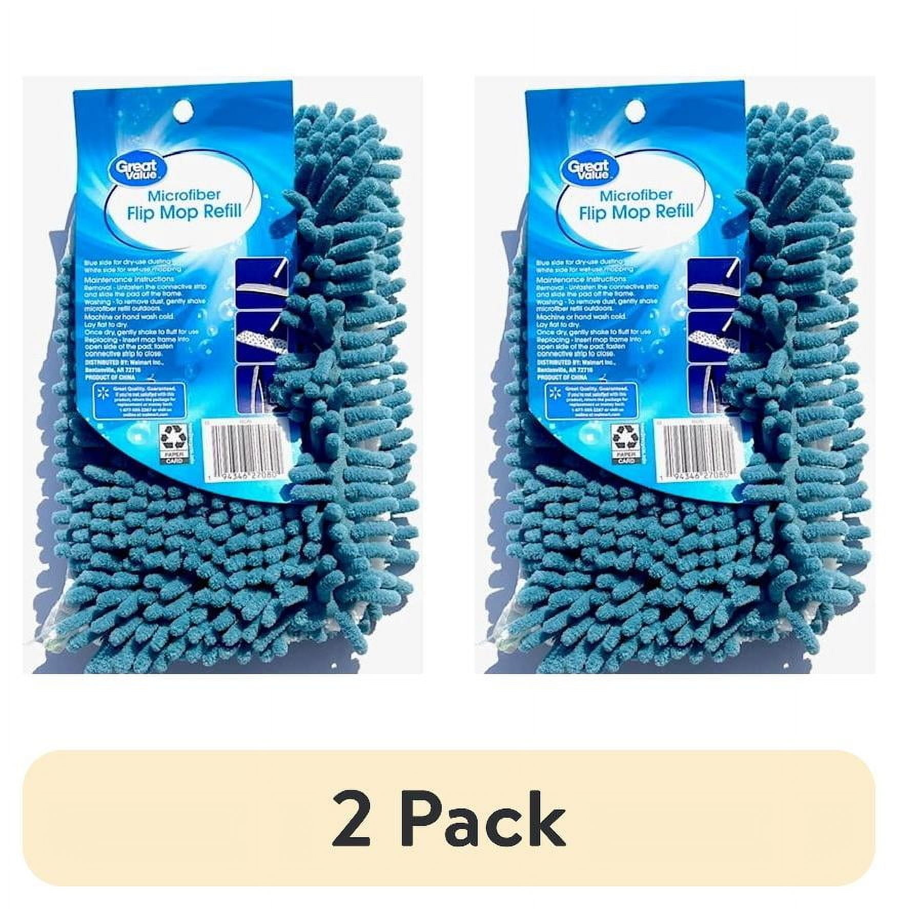 (2 pack) Great Value Microfiber Flip Mop Refill - Walmart.com