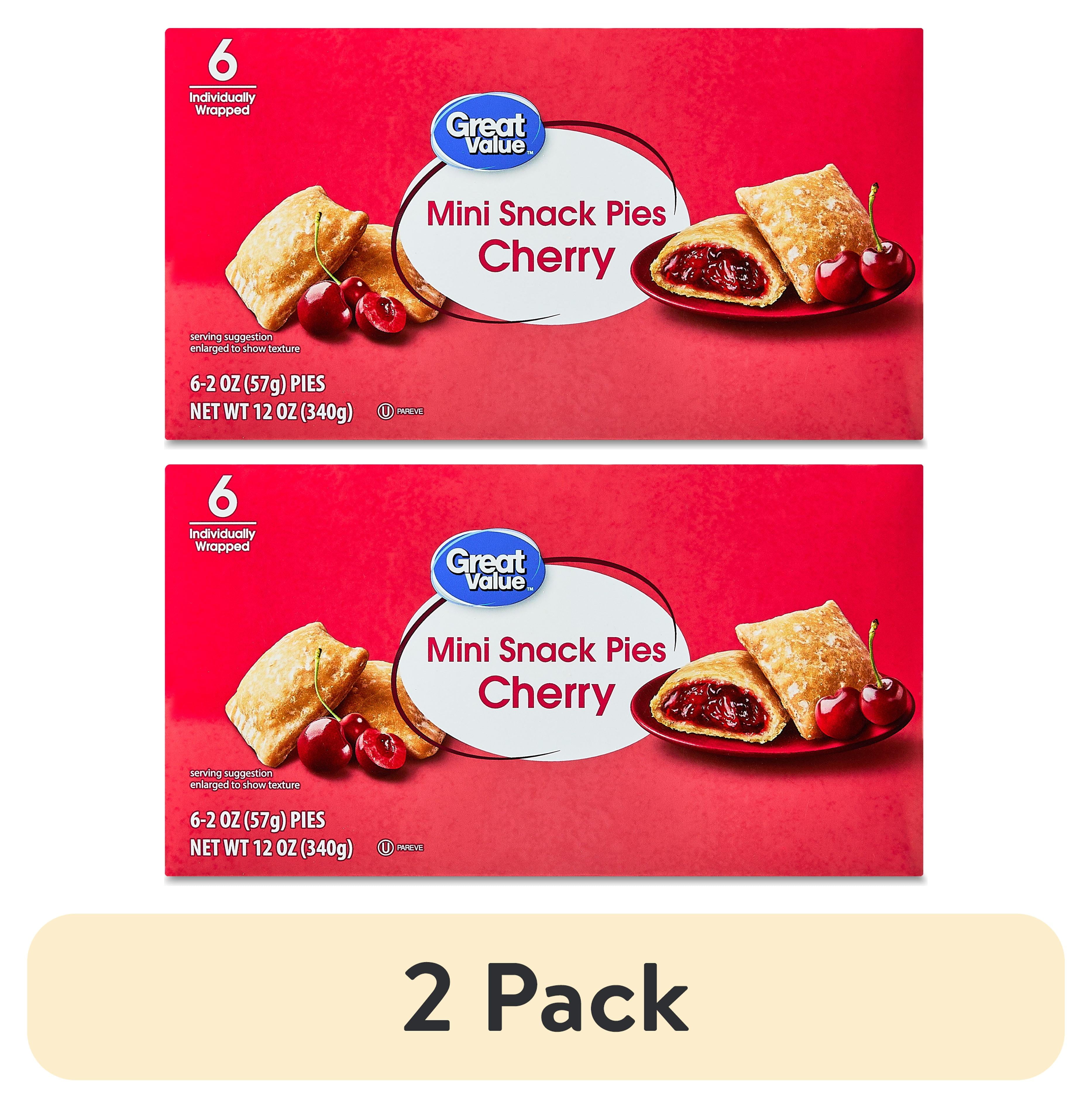 (2 pack) Great Value Mini Cherry Snack Pies, 12 oz, 6 Count - Walmart.com