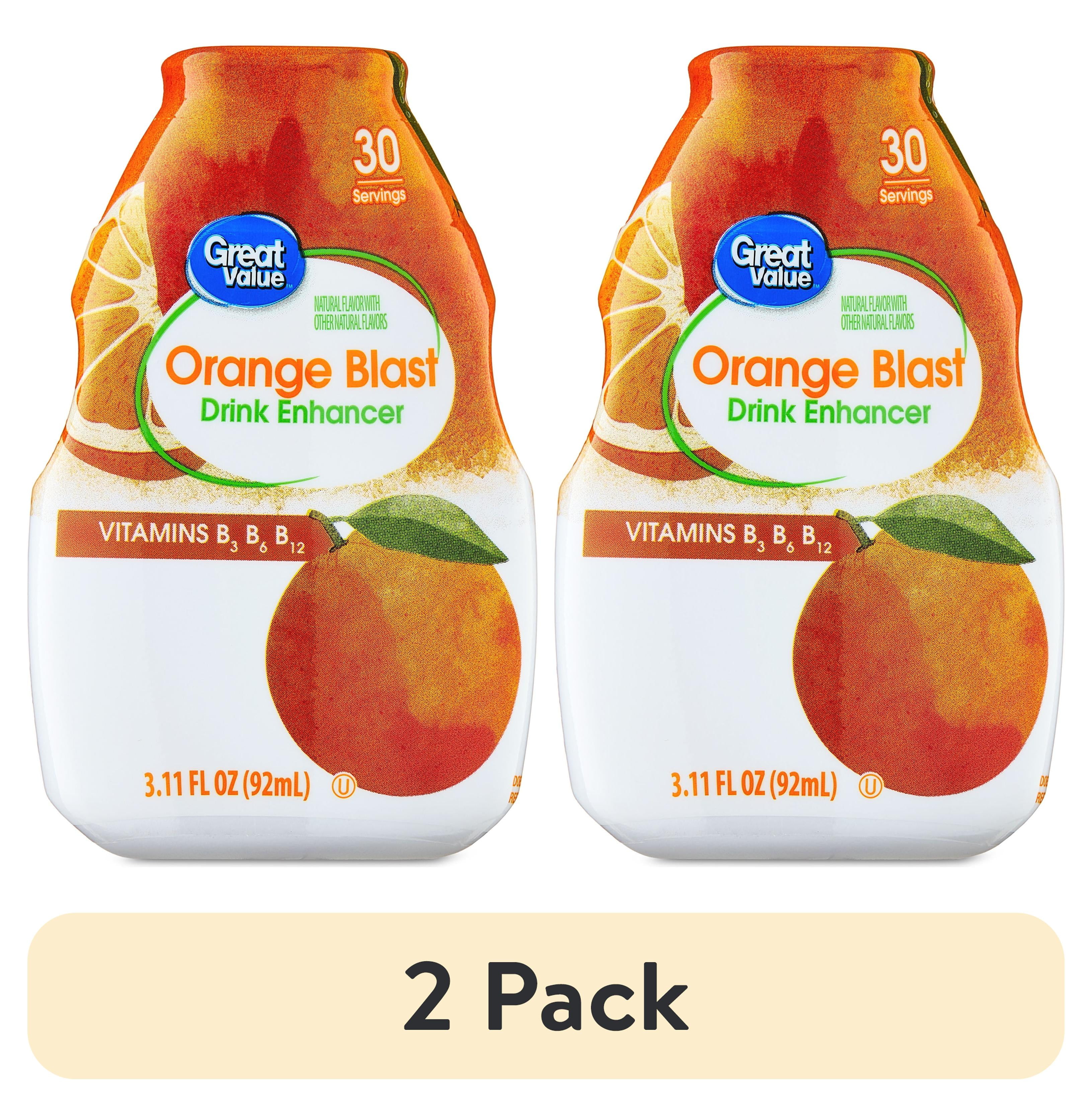 (2 pack) Great Value Orange Blast Drink Enhancer, 3.11 fl oz Bottle ...