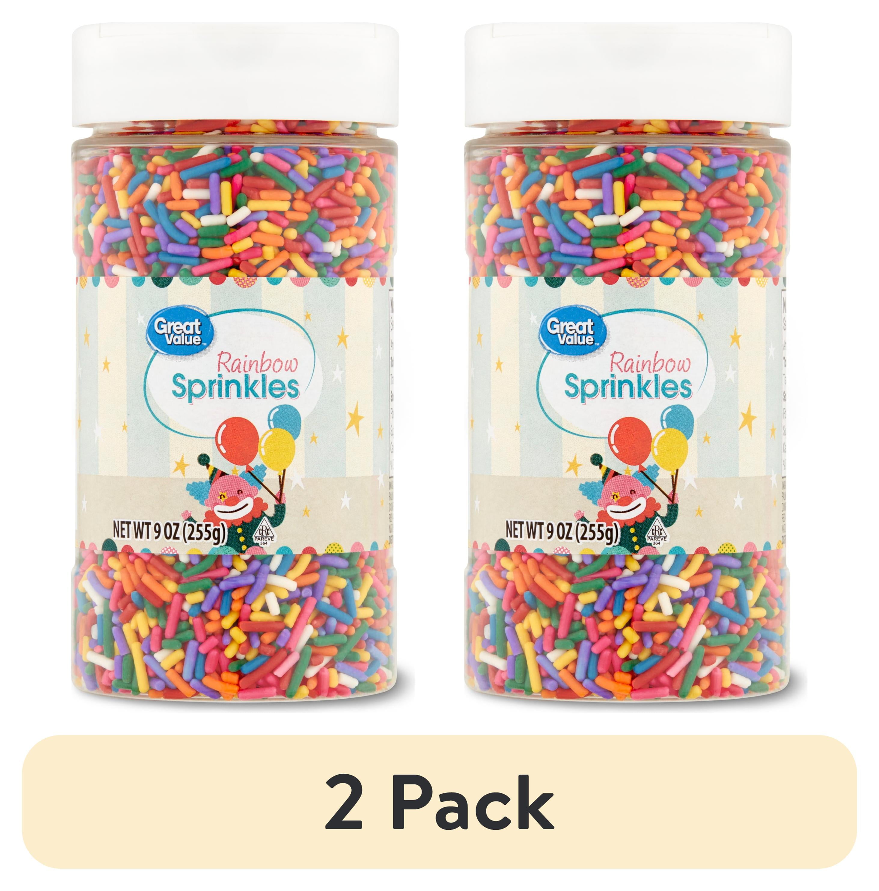 (2 pack) Great Value Rainbow Sprinkles, 9 oz - Walmart.com