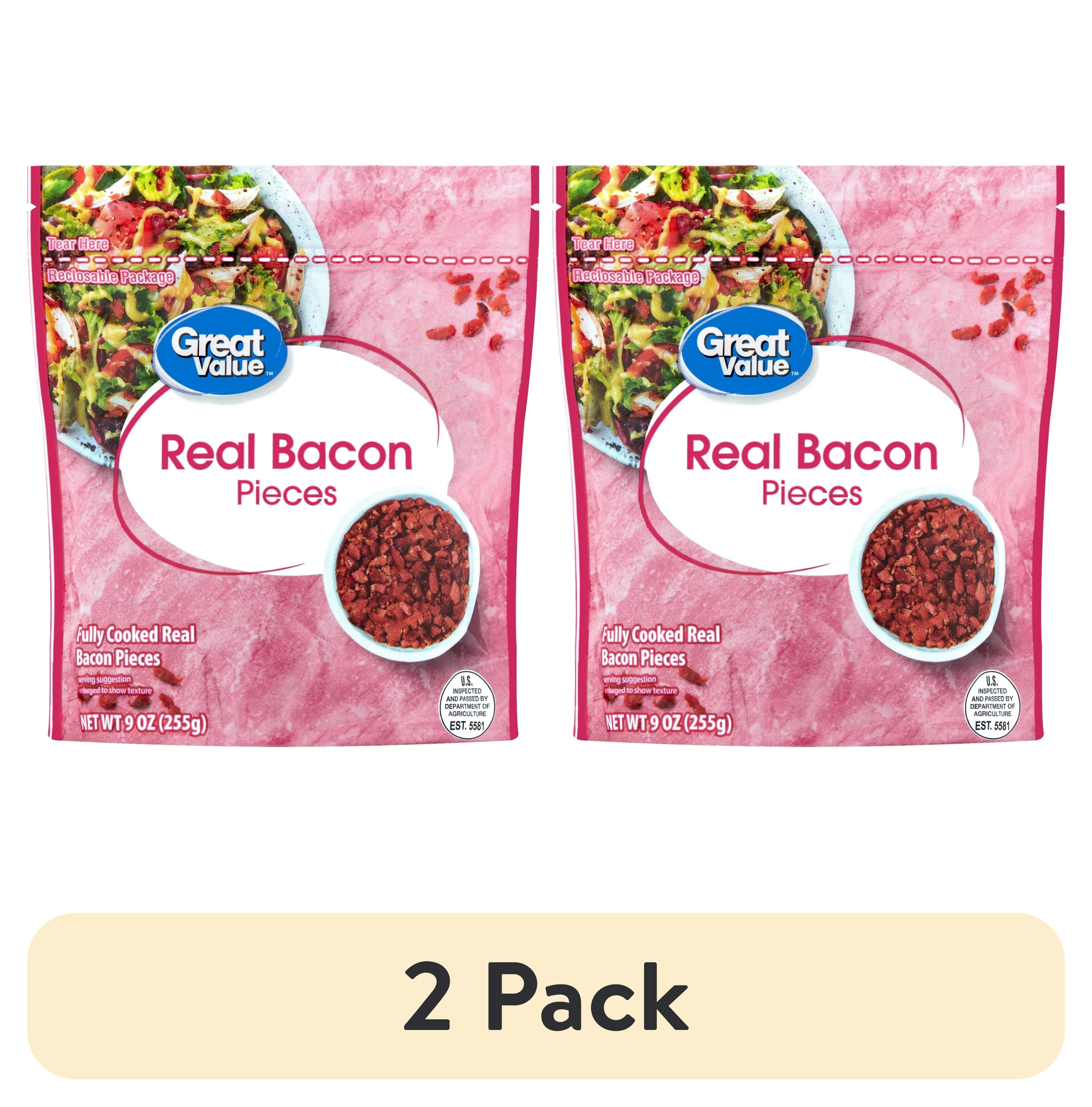 (2 pack) Great Value Real Bacon Pieces, 9 oz - Walmart.com