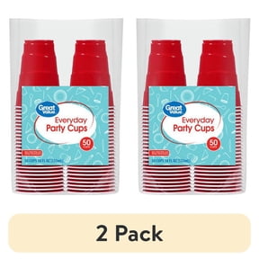 Great Value Foam Cups, 16 oz, Insulated Hot Cold Beverage Cups, 60 ...