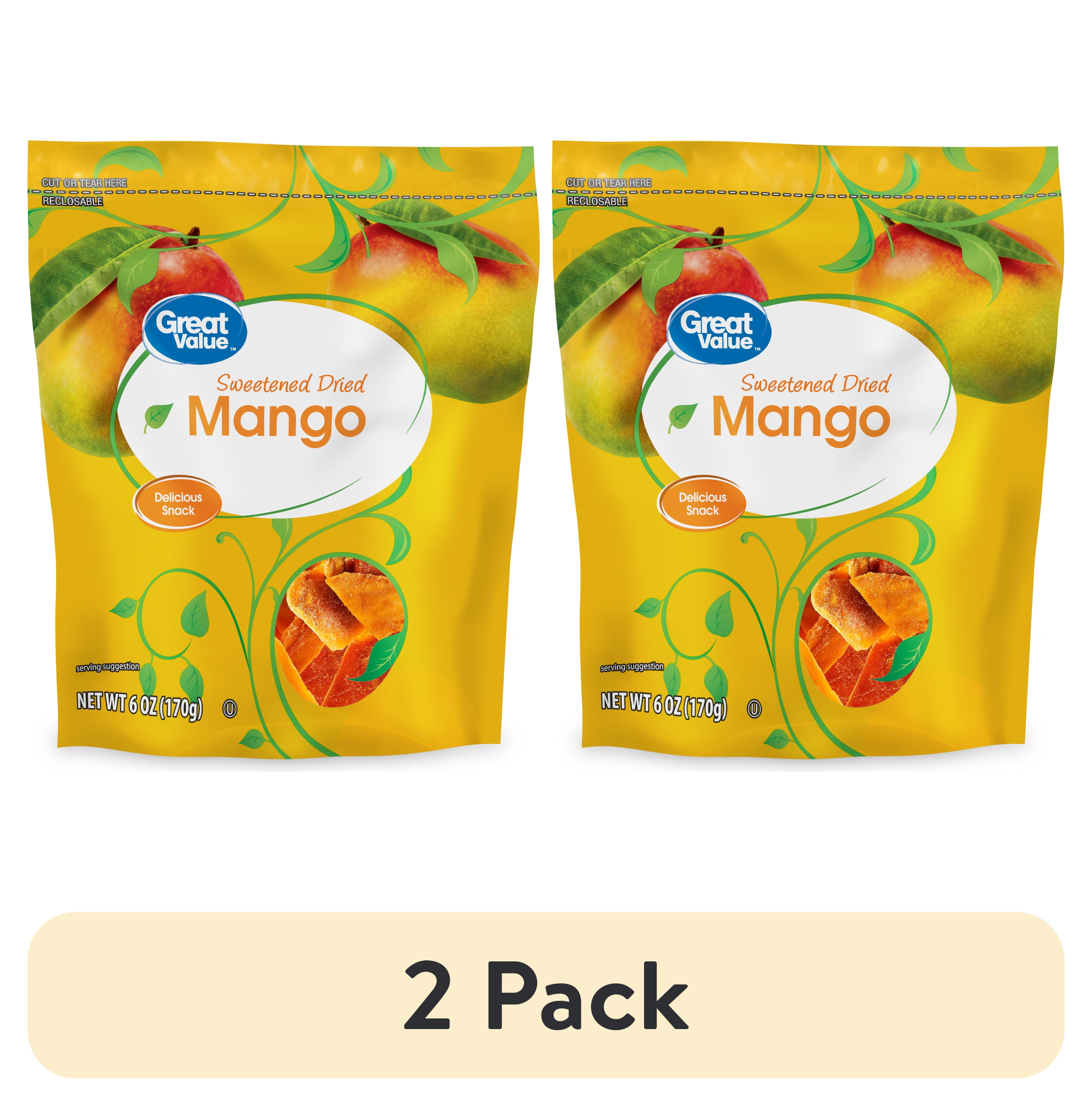 (2 pack) Great Value Sweetened Dried Mango, 6 oz - Walmart.com