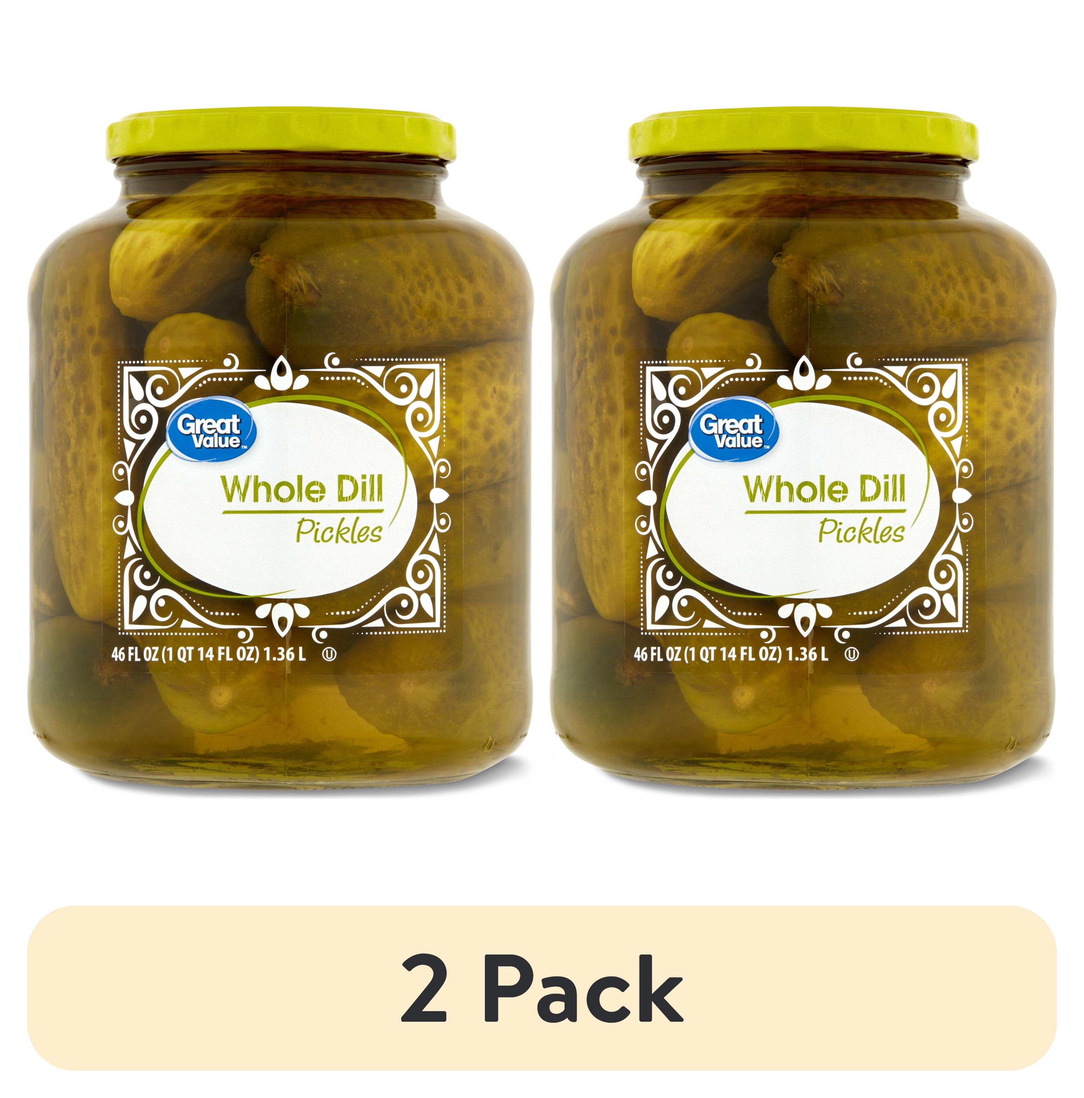 (2 pack) Great Value Whole Dill Pickles, 46 fl oz - Walmart.com