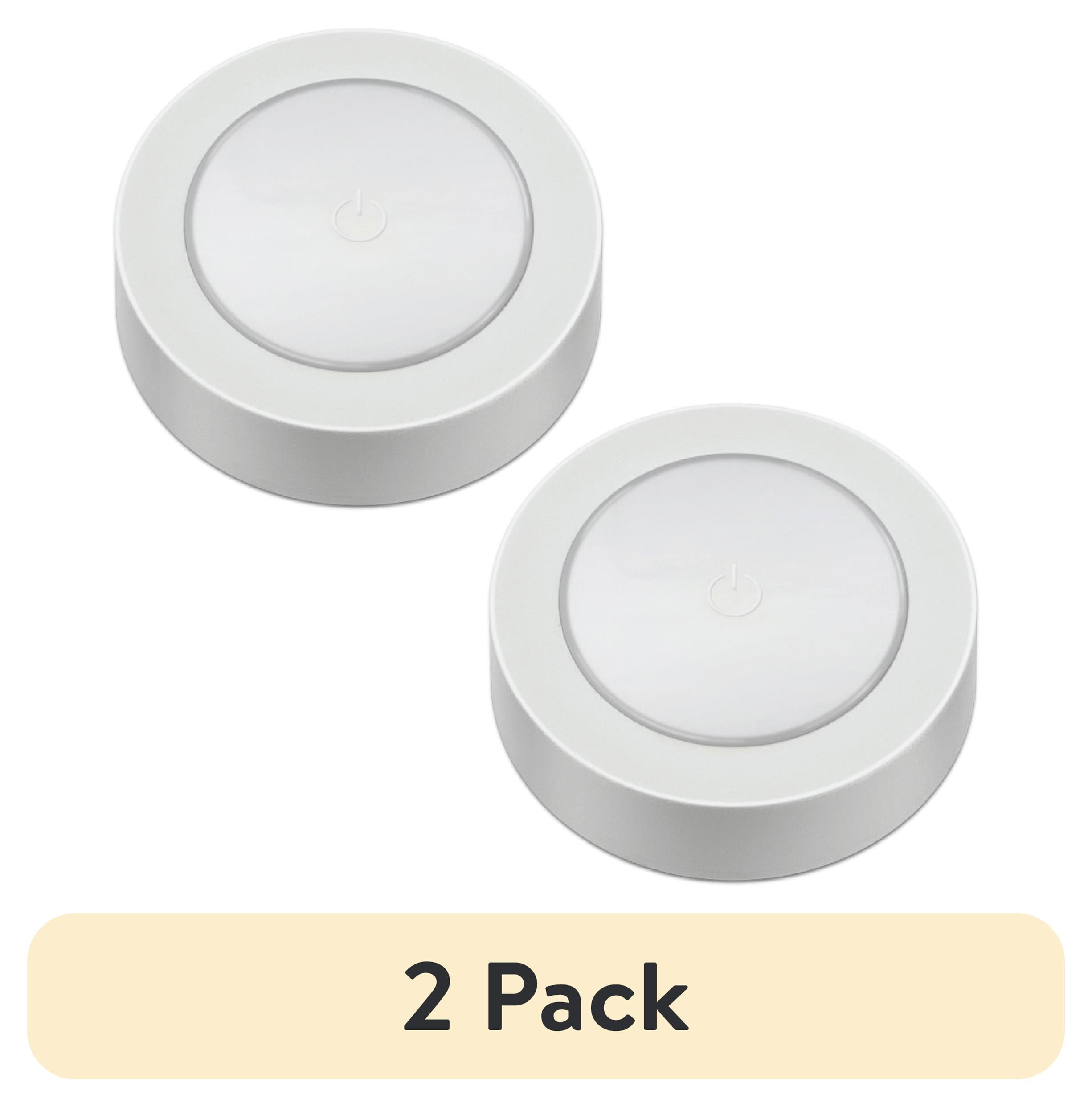 (2 pack) Great Value Wireless Frosted LED Puck Lights - 2 Pack ...