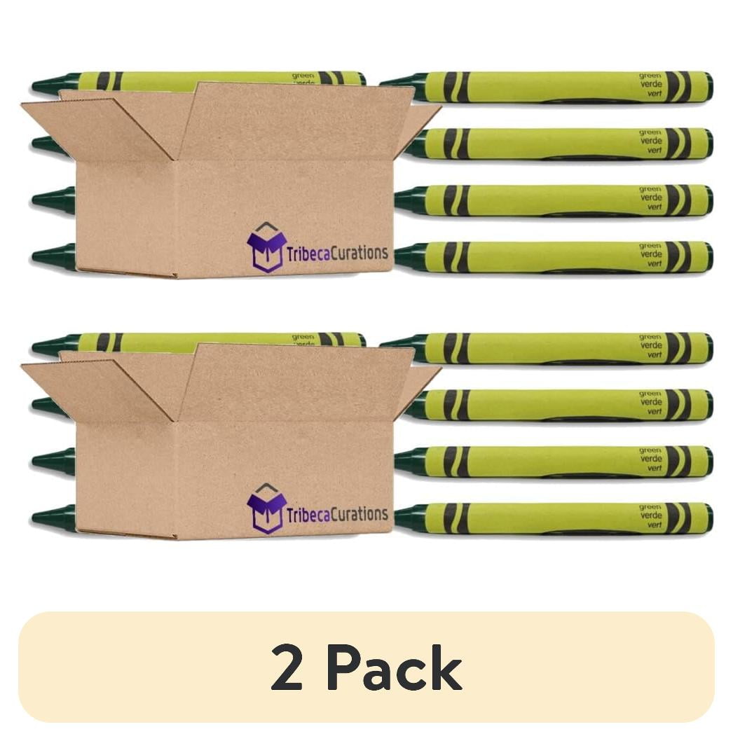 (2 pack) Green Crayon Bulk Value Pack | 100 Count - Walmart.com
