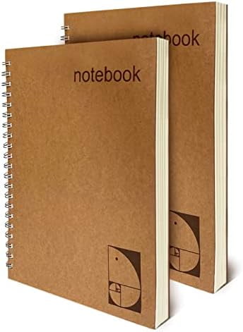 2 pack Grid Paper Large Spiral Notebook 8.5 x 11 with 100gsm Thick ...