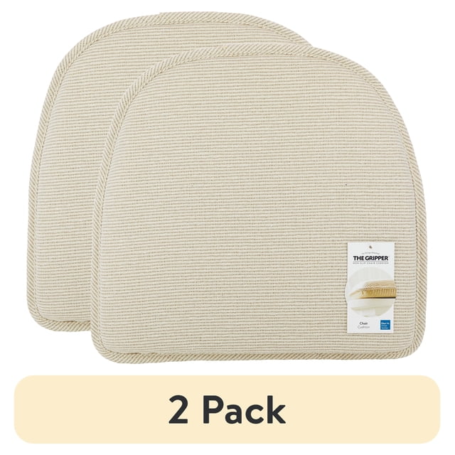 (2 pack) Gripper Non Slip 15" x 16" Venus Natural Chair Cushion ...