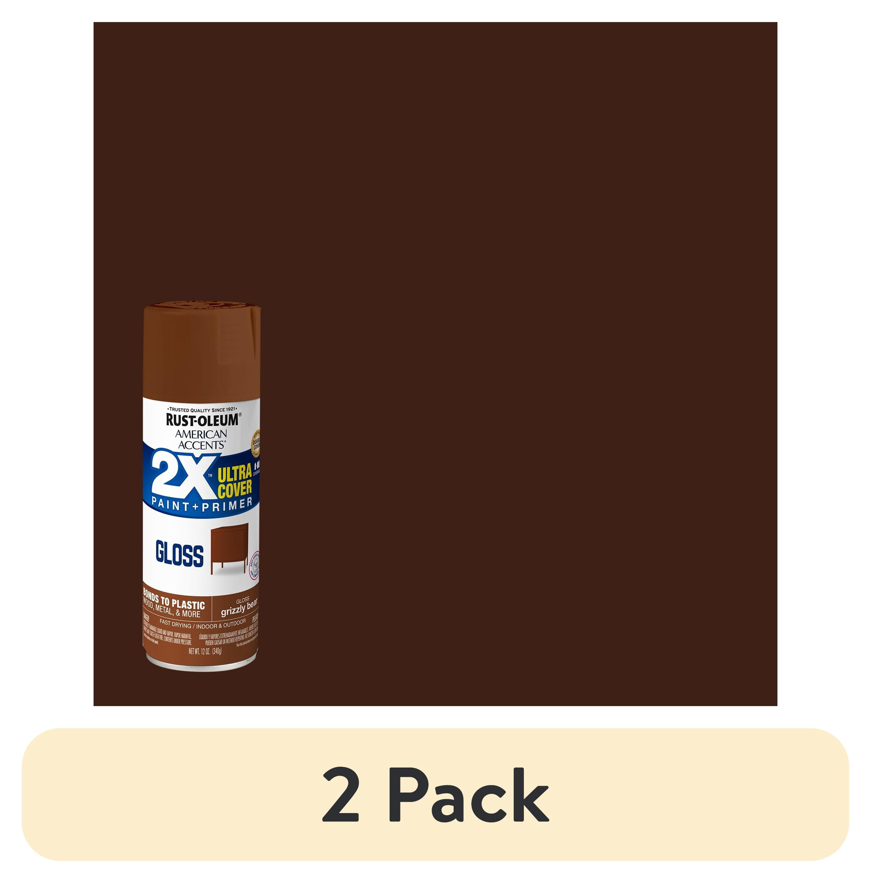 (2 pack) Grizzly Bear, Rust-Oleum American Accents 2X Ultra Cover Gloss ...