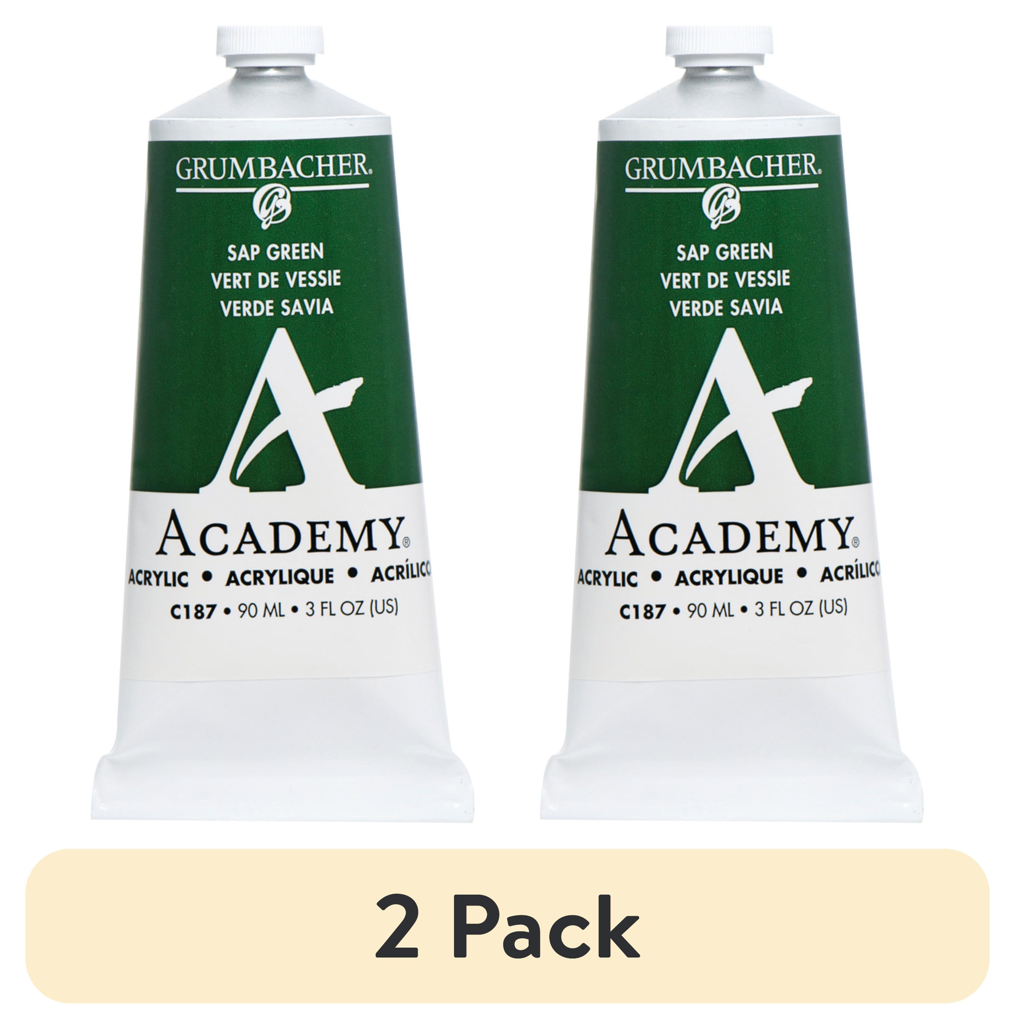(2 pack) Grumbacher Academy Acrylic, 90ml Tube, Sap Green - Walmart.com