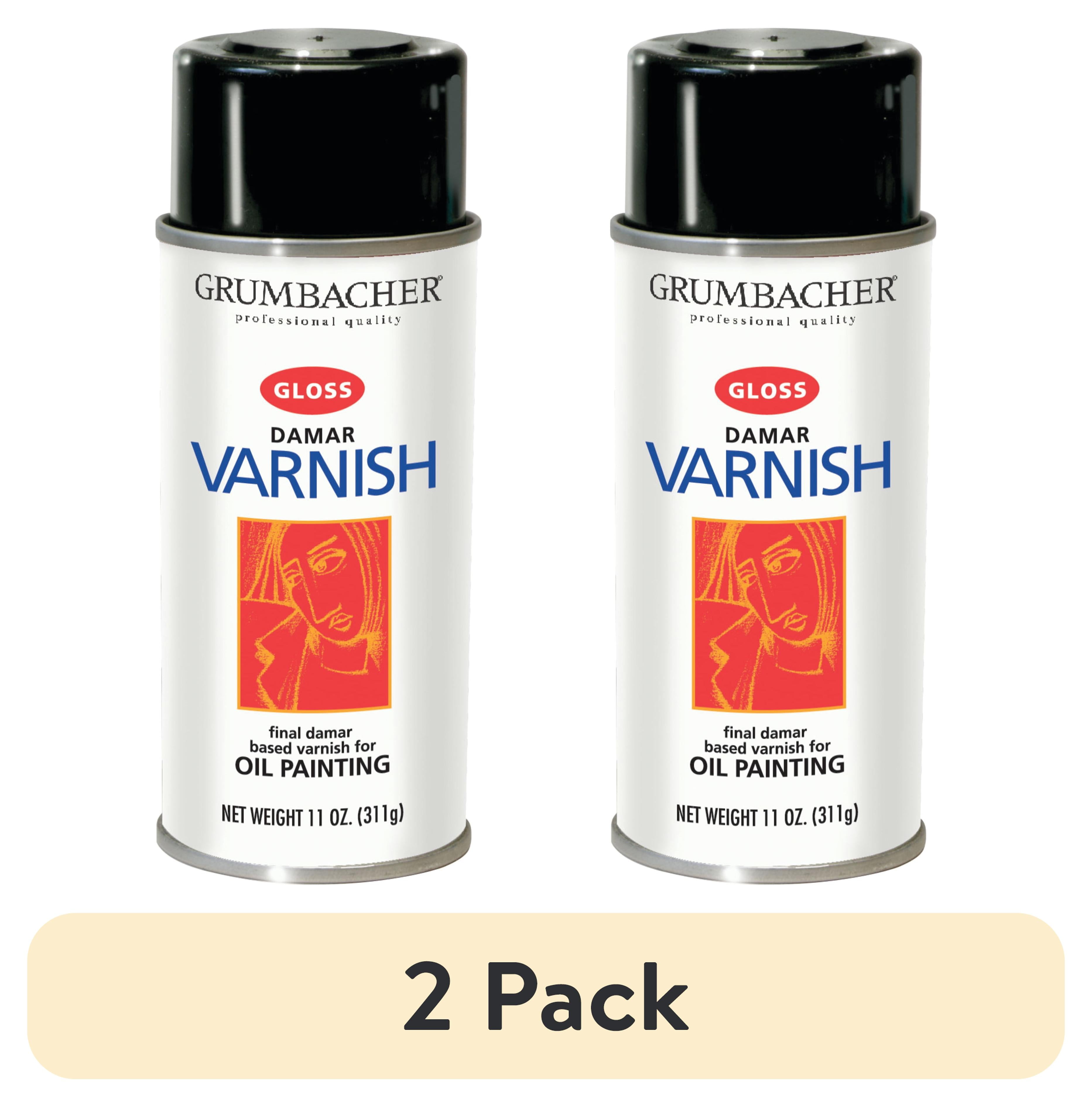 (2 pack) Grumbacher Damar Varnish, 12.75 oz., Gloss - Walmart.com