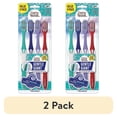 (2 pack) GuruNanda Gentle Giant Toothbrush with Dual Action Flossing ...