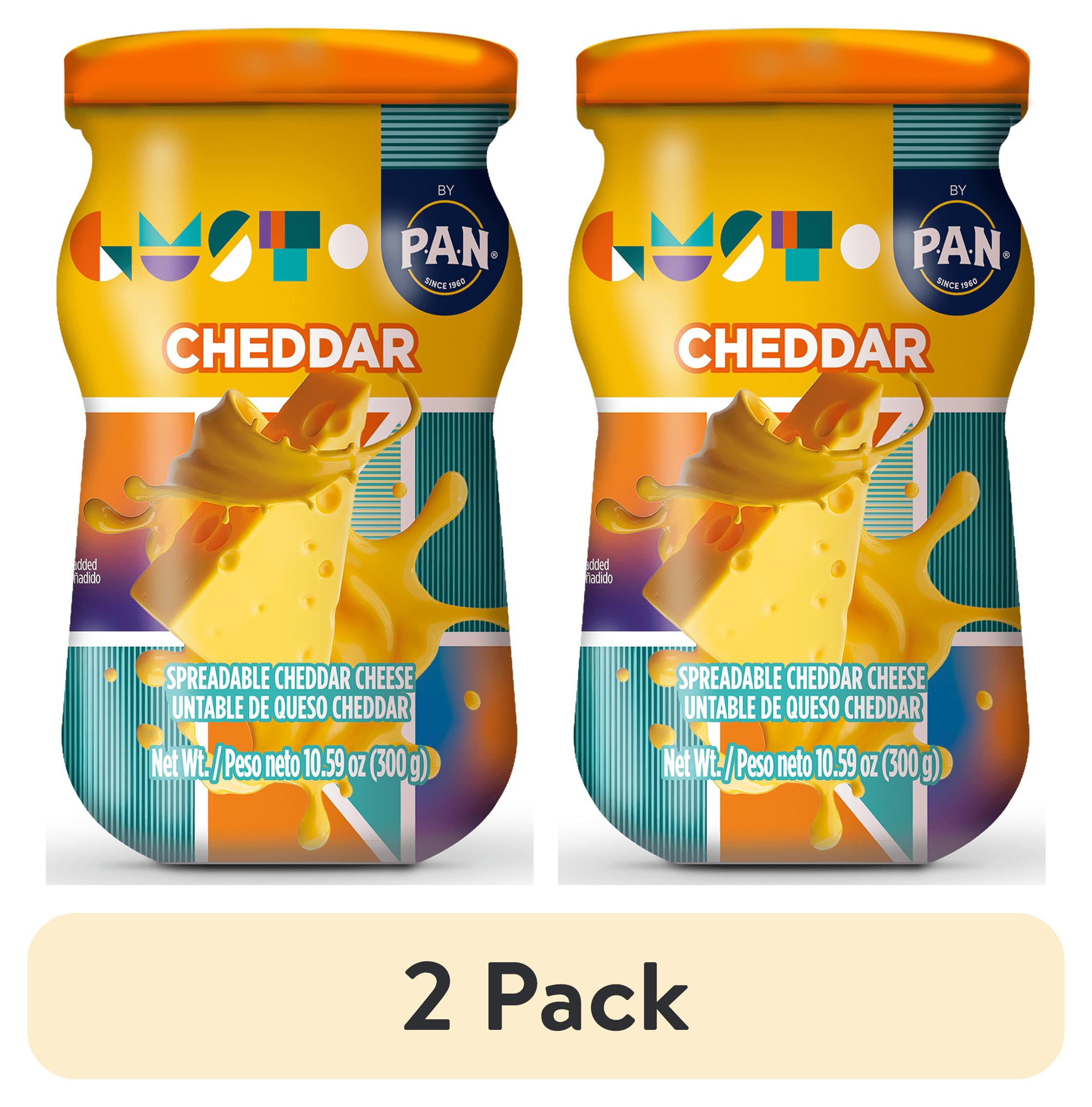 (2 pack) Gusto by P.A.N. Cheddar Cheese Spread, 10.9 oz Jar - Walmart.com