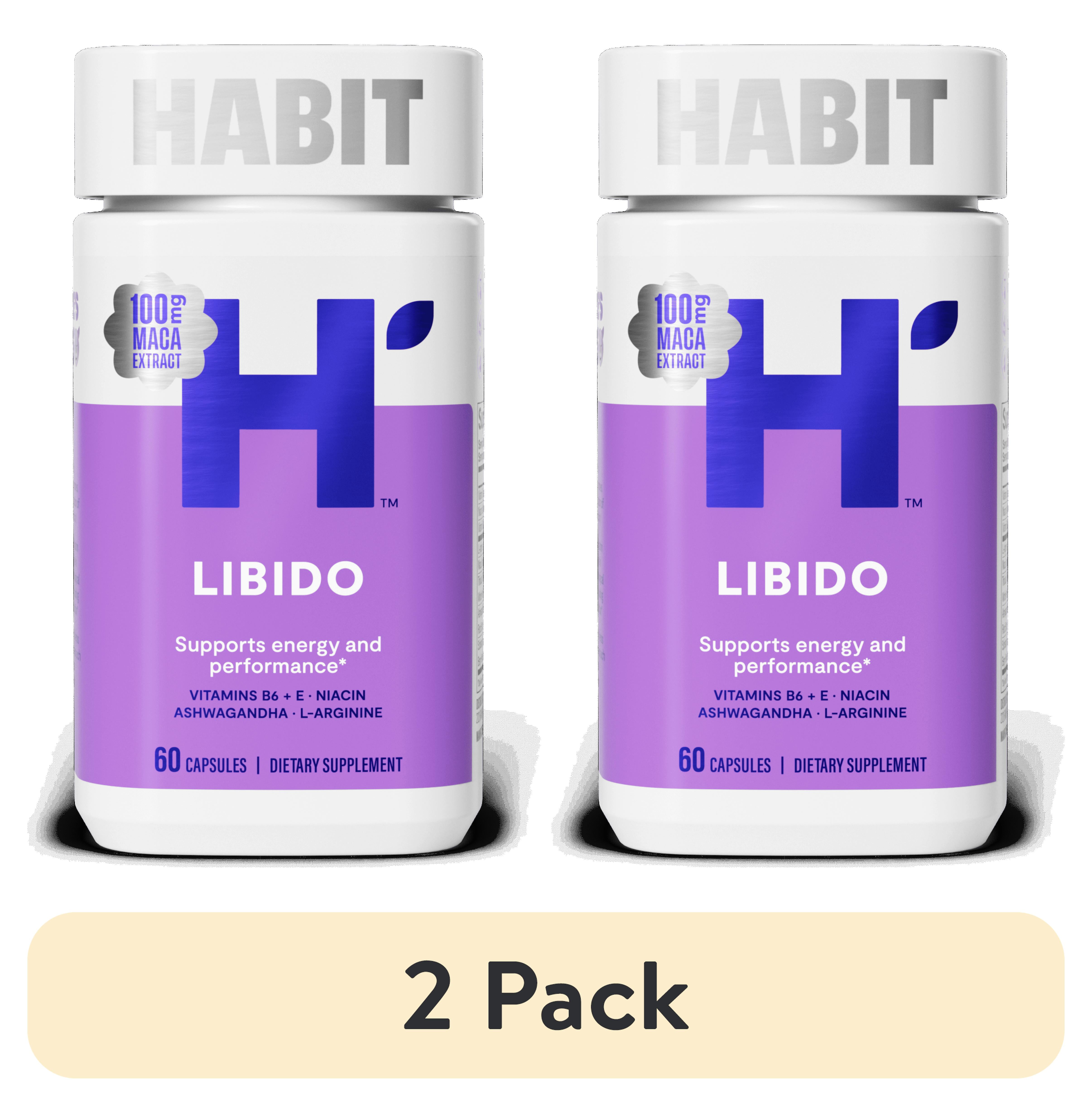 (2 pack) HABIT Libido Supplement, Supports Energy & Performance ...