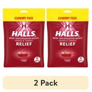 HALLS Relief Strawberry Menthol Flavor, Travel Size Cough Drops, 20 ...