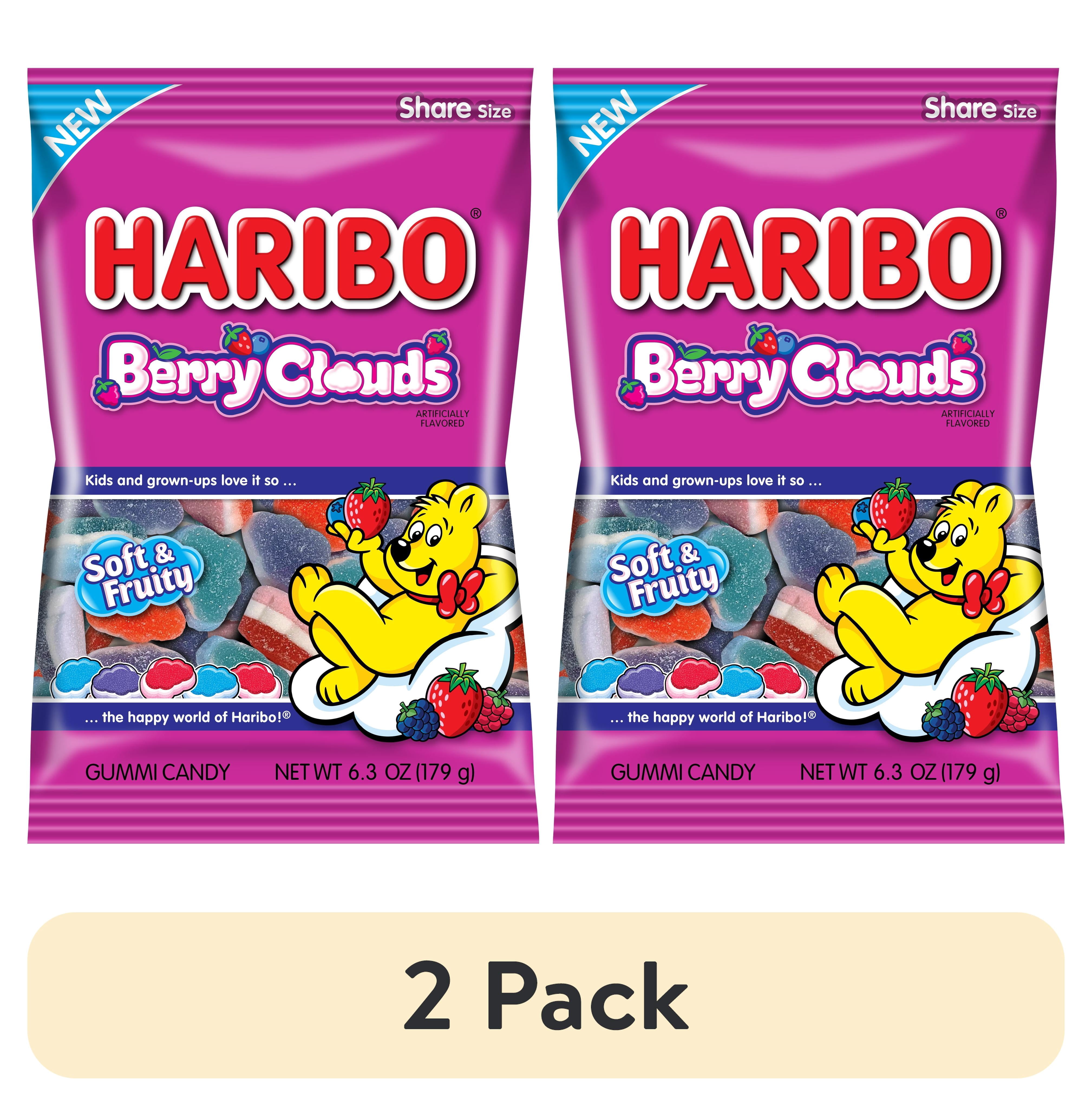 (2 pack) HARIBO Berry Clouds Gummies Assorted Berry Flavor Cloud Shaped ...