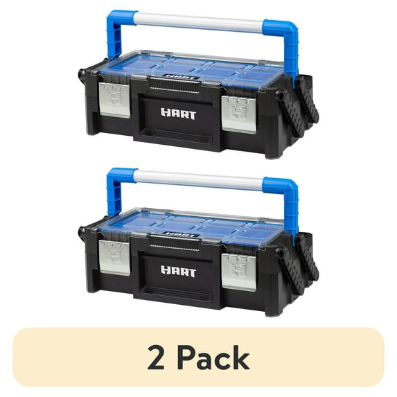 (2 pack) HART 18" Cantilever Organizer, Resin Tool Box for Small Tools ...