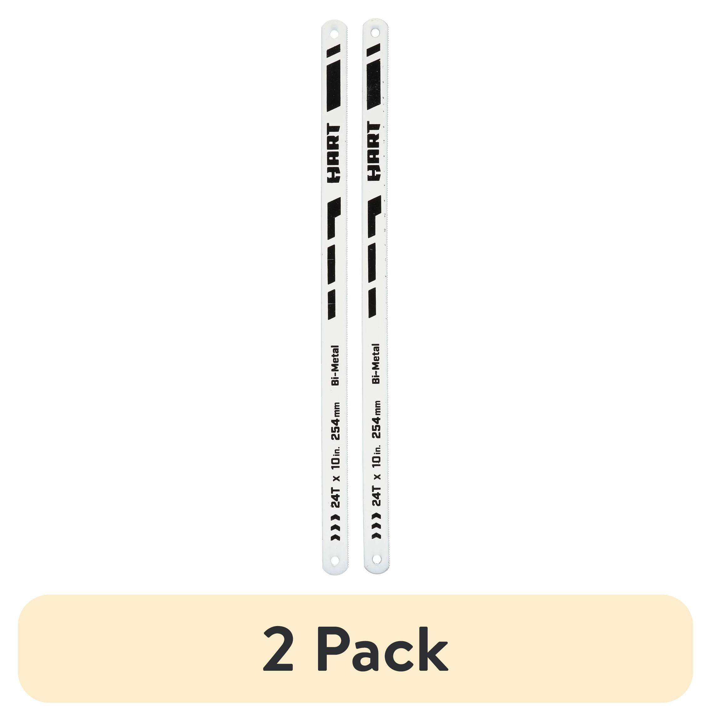 (2 pack) HART 2-Piece 10-inch 24 TPI Bi-Metal Hacksaw Blades - Walmart.com