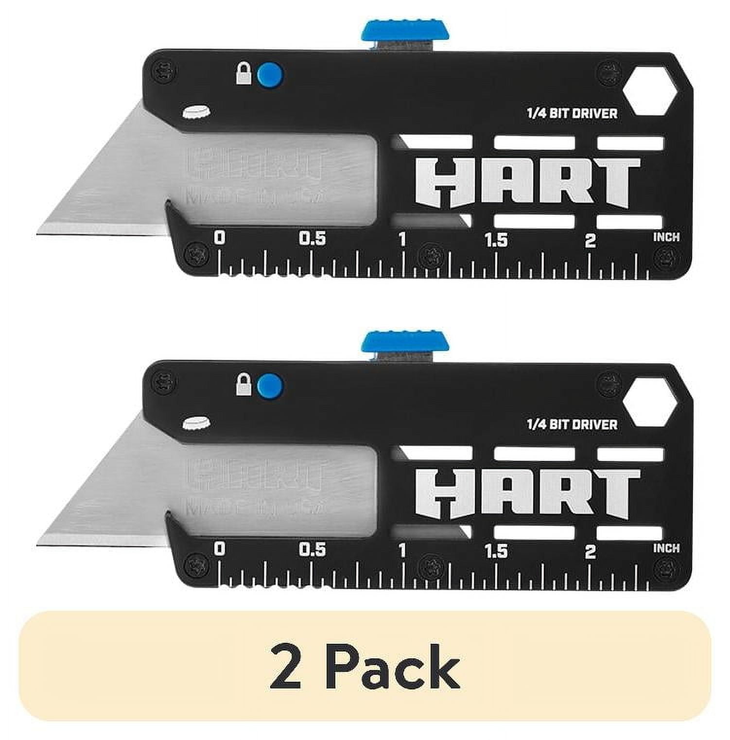 (2 pack) HART 4-in-1 Pocket Tool Utility Knife 2-Pack - Walmart.com