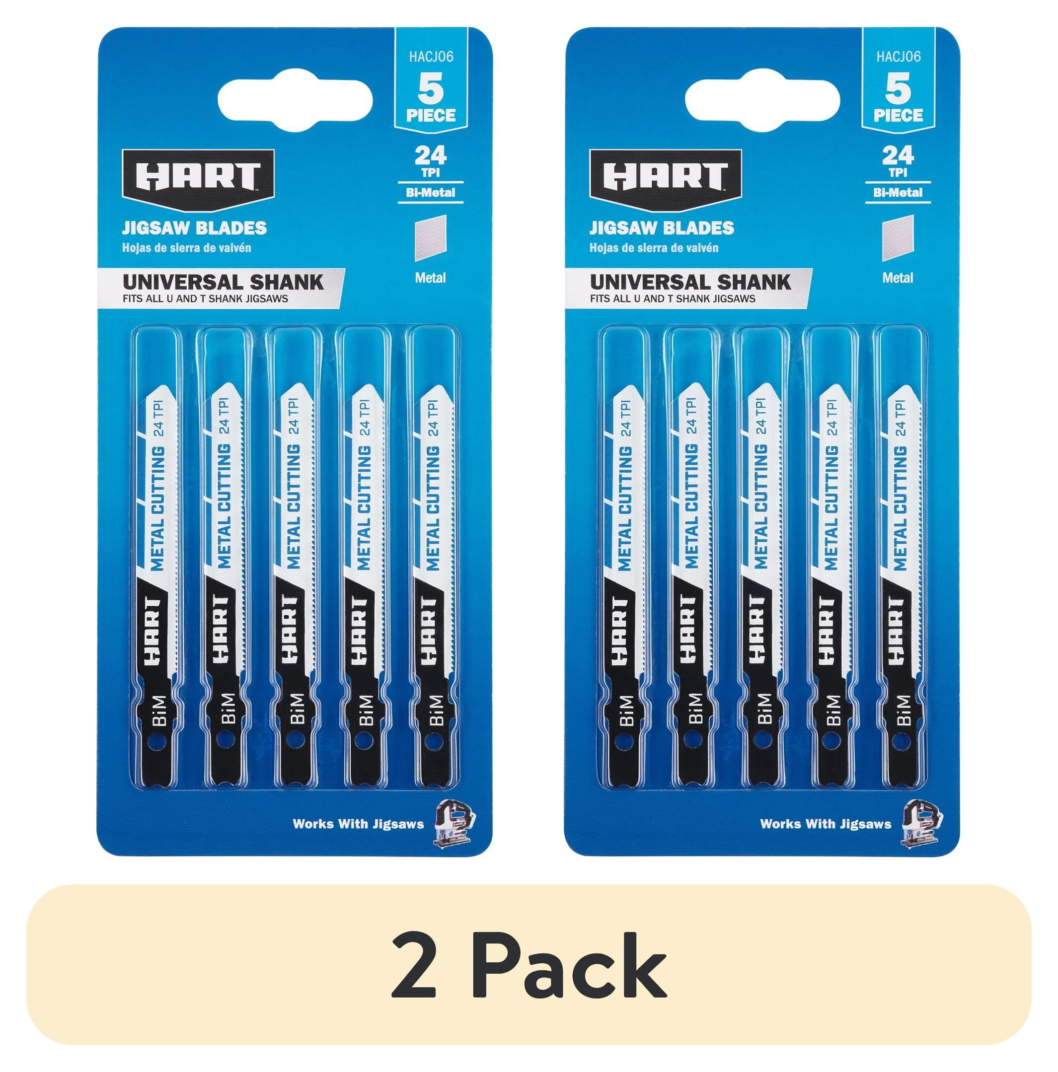(2 pack) HART 5-Piece 24 TPI Jigsaw Blades, New Condition - Walmart.com