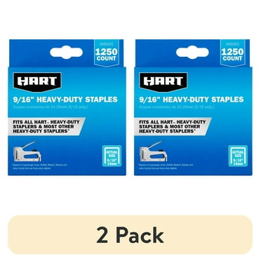 HART Heavy-Duty Multipack Staples, Sizes 1/4", 3/8", 1/2" (1,875 Count ...