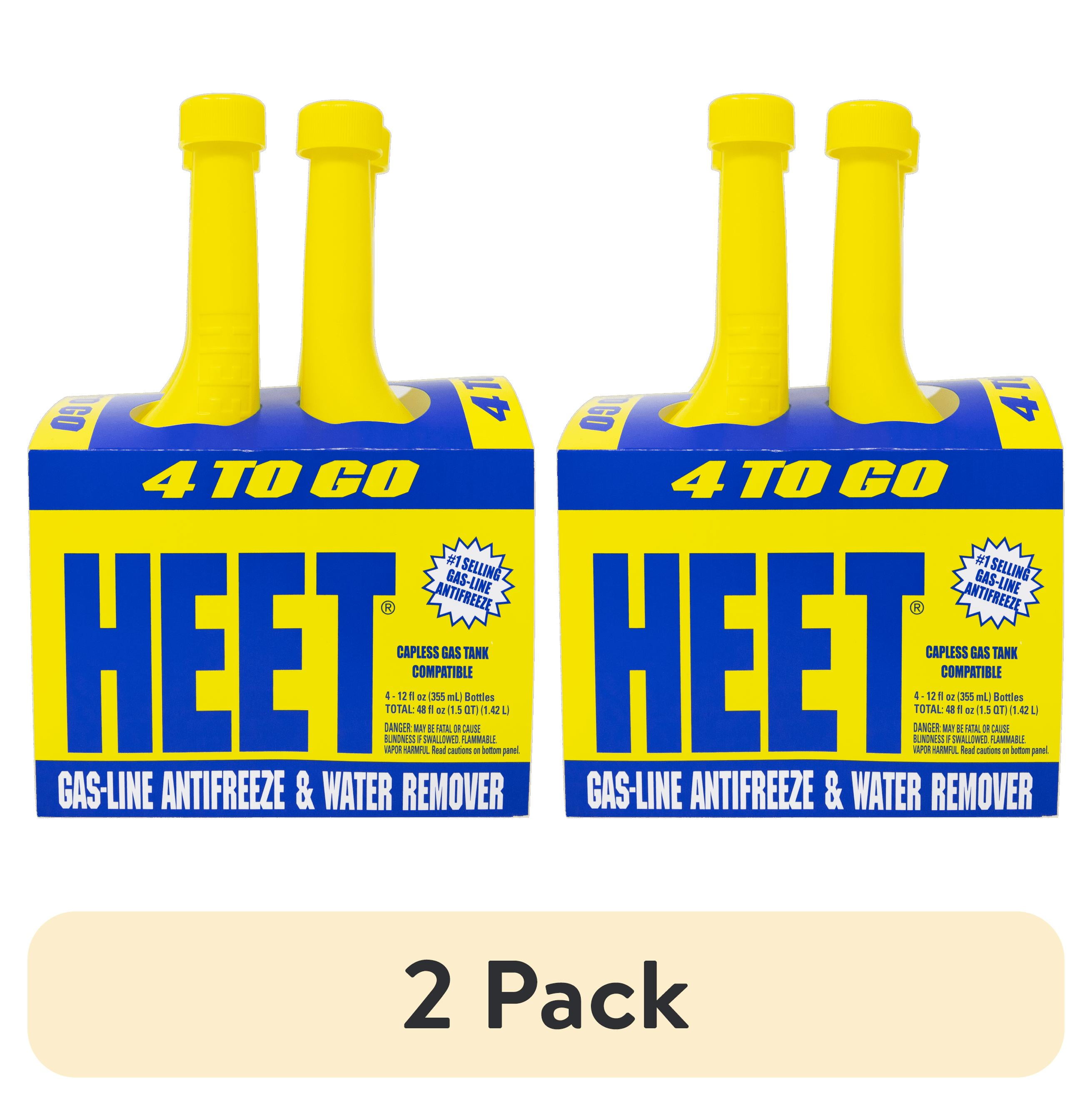 (2 pack) HEET Gas-Line Antifreeze & Water Remover, 12 oz, Four-Pack for ...
