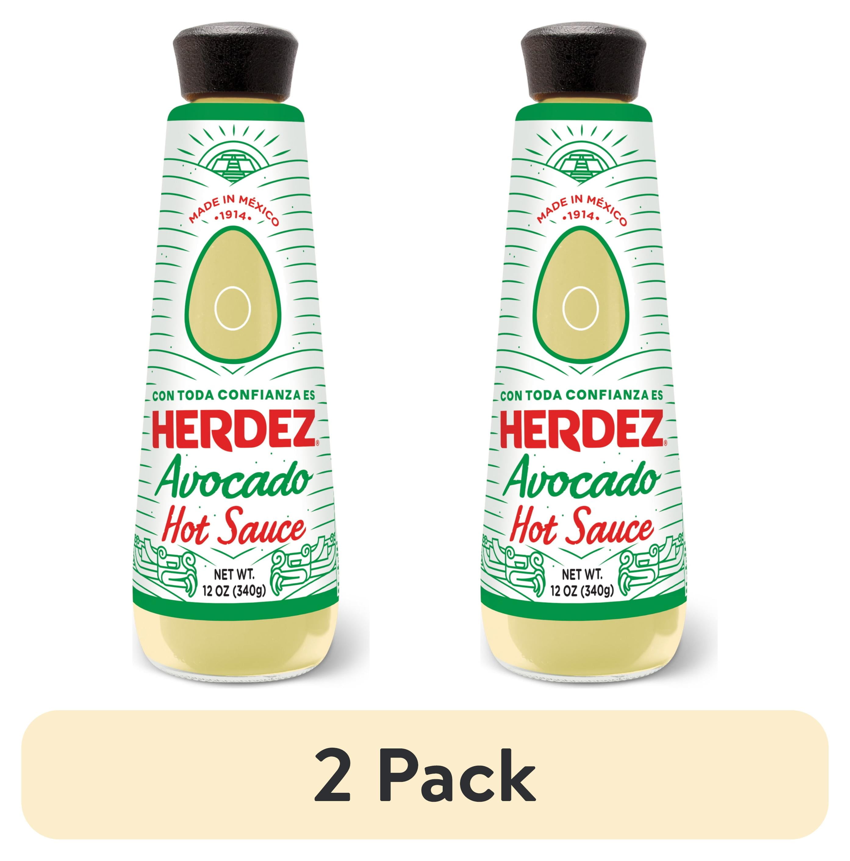 (2 pack) HERDEZ Avocado Hot Sauce, Taco Topping, Shelf Stable, 12 oz ...