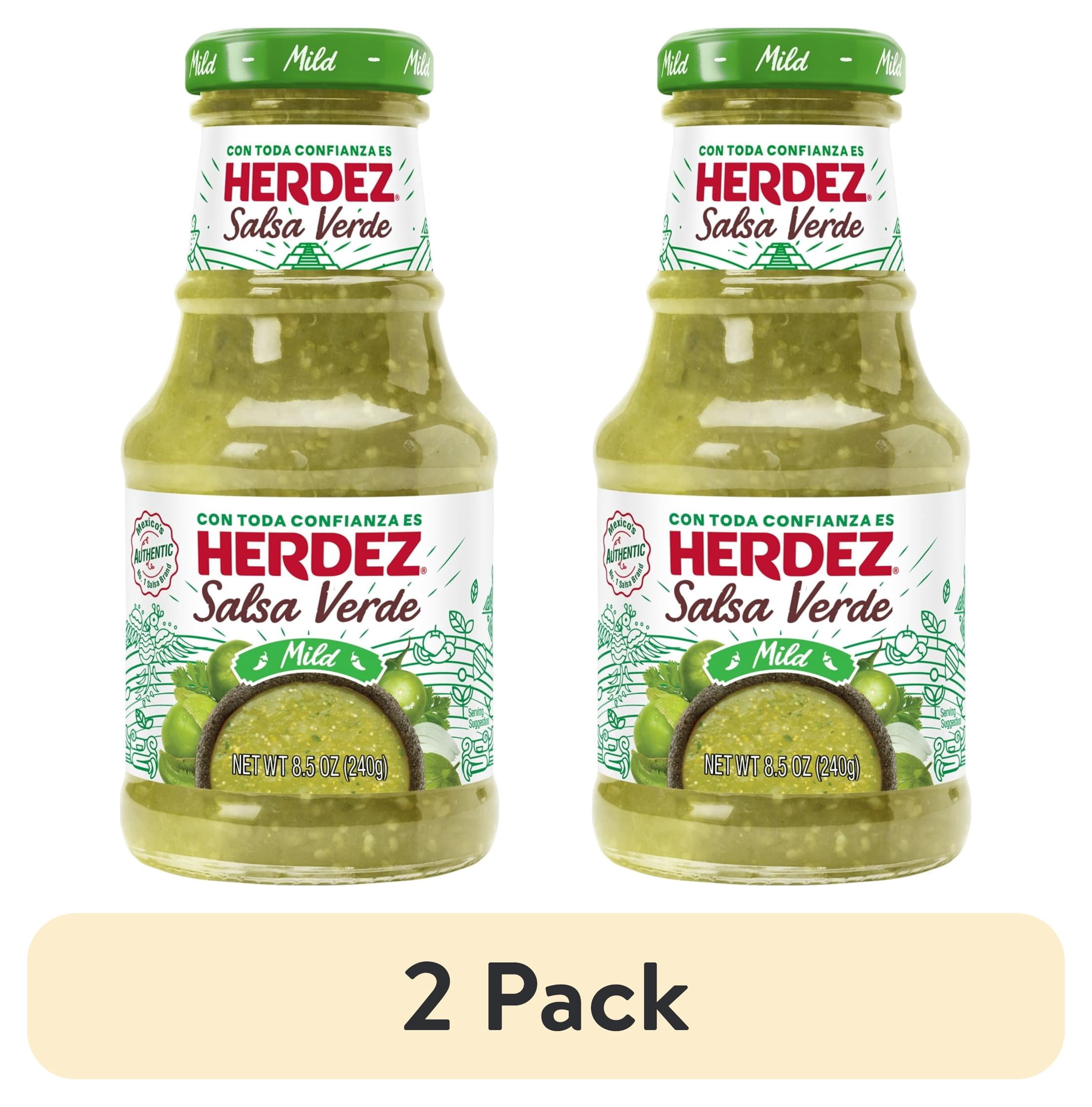 (2 pack) HERDEZ Salsa Verde Mild, Tortilla Chip Dip, Shelf Stable, 8.5 ...