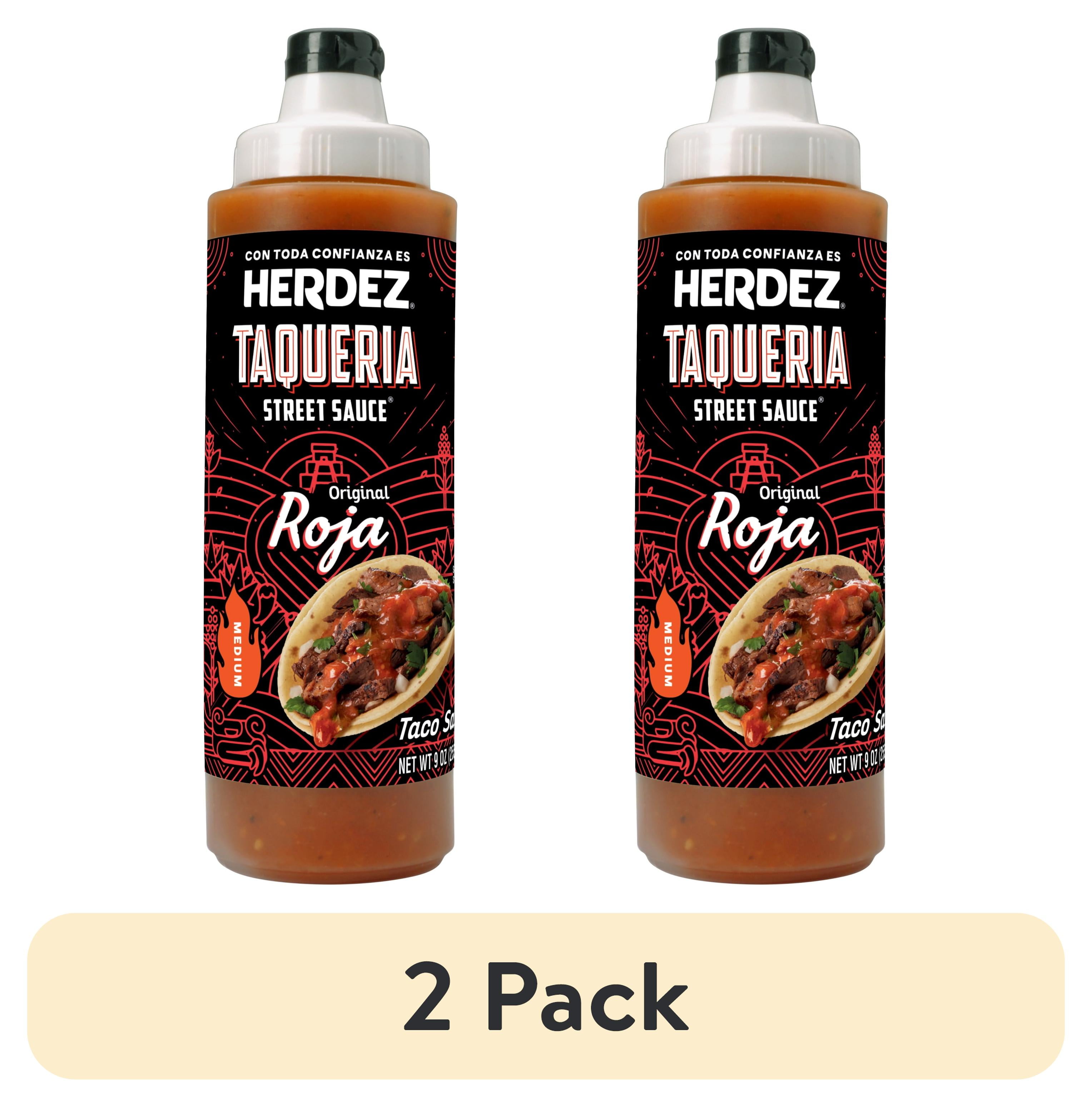 (2 pack) HERDEZ TAQUERIA STREET LIQUID SAUCE Roja Taco Sauce, 9 oz ...