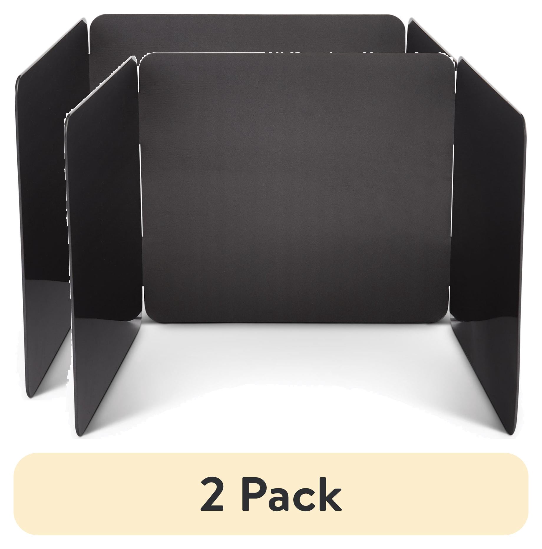 (2 pack) HIC Kitchen 3-Sided Splatter Guard, Non-Stick Carbon Steel ...
