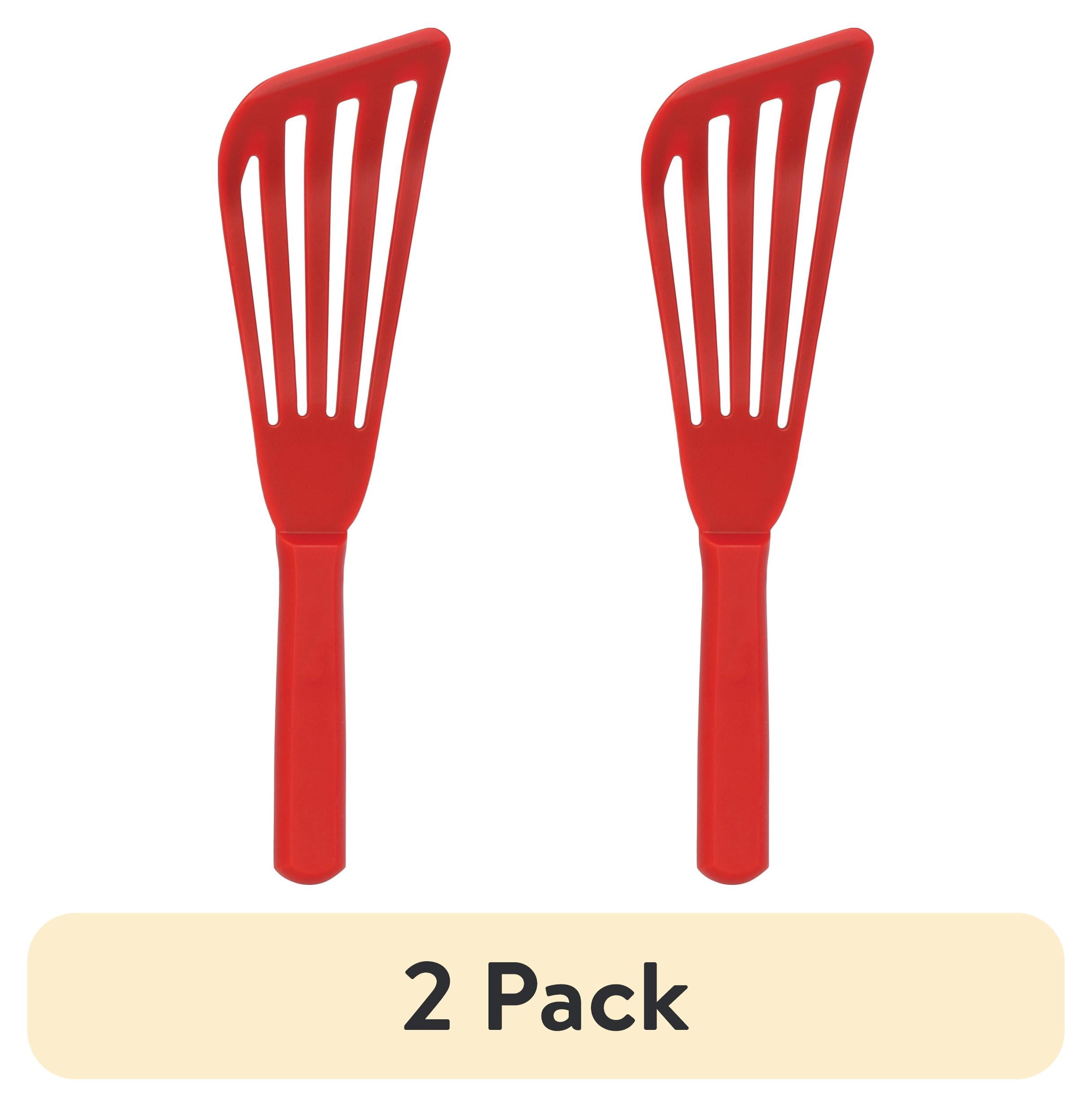 (2 pack) HIC Non-Stick Angled Fish Turner Slotted Spatula, Silicone ...