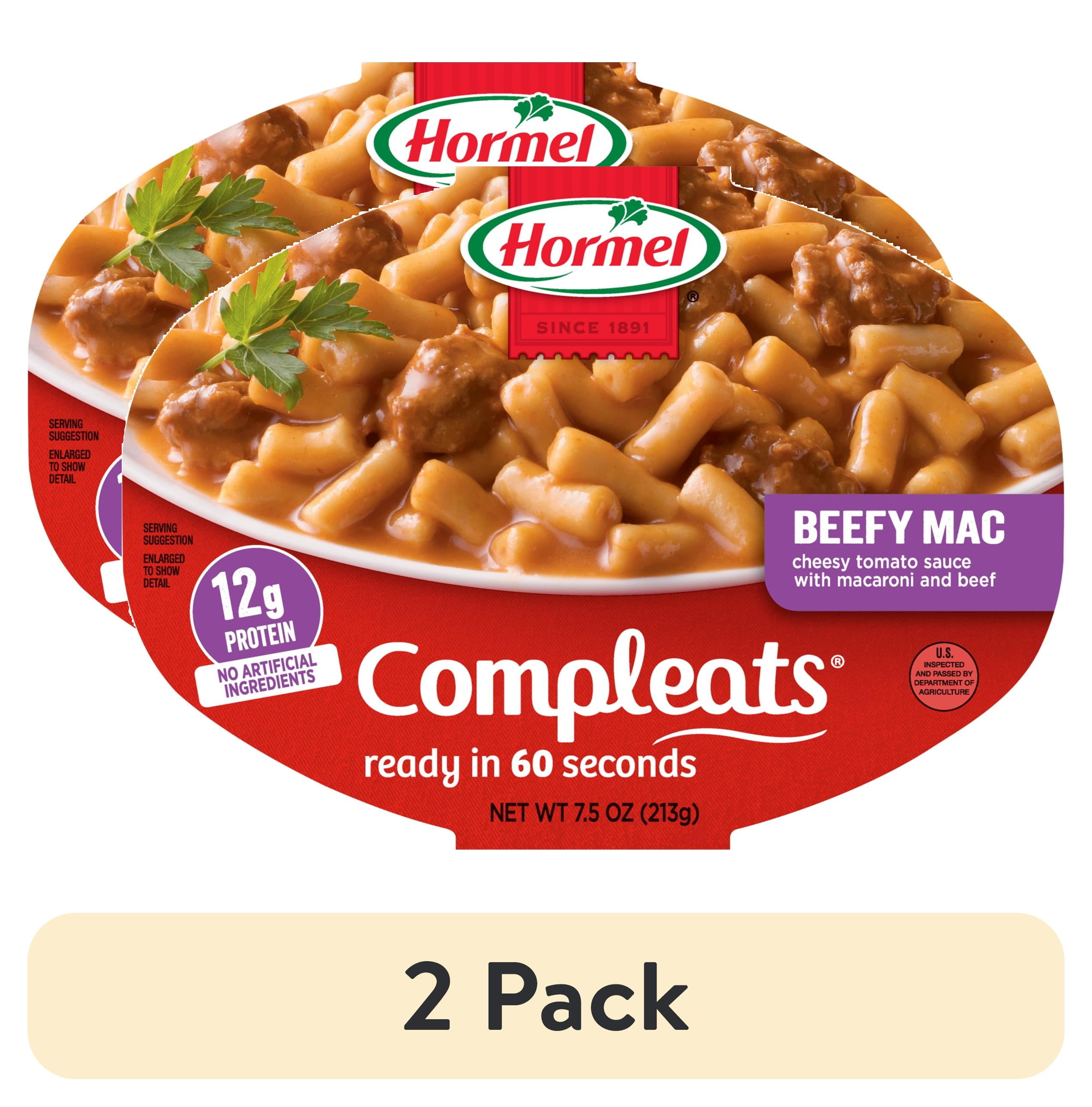 (2 pack) HORMEL COMPLEATS Beefy Macaroni and Cheese, Shelf Stable 7.5 ...