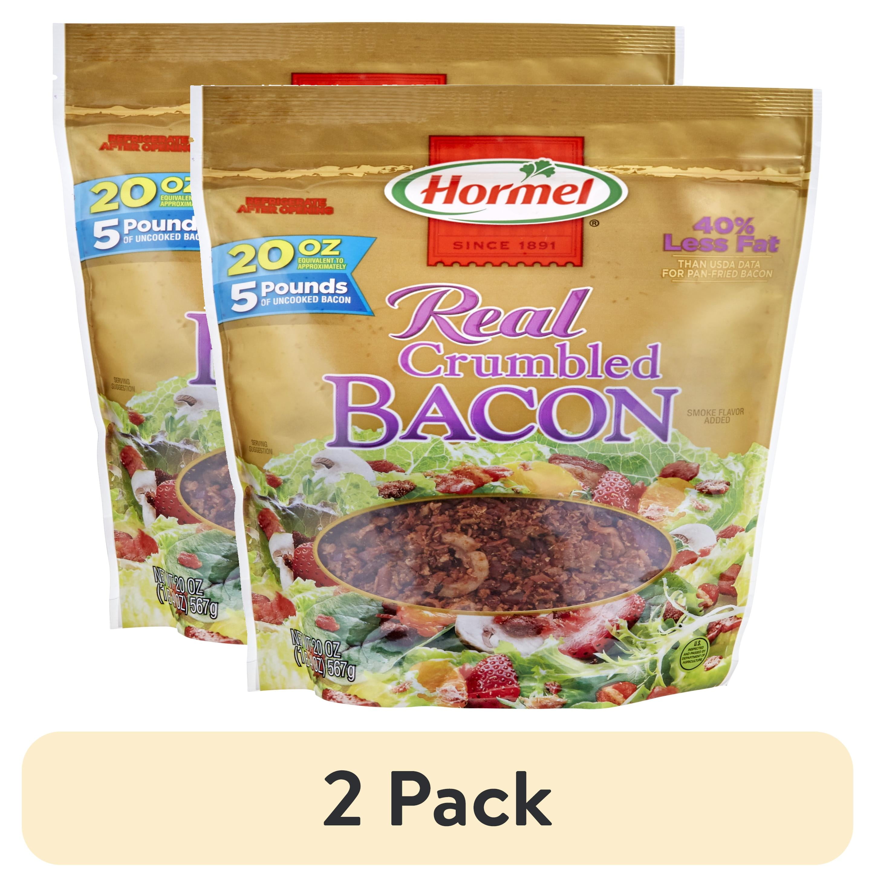 (2 pack) HORMEL Real Crumbled Bacon Topping, Shelf Stable, 20 oz ...