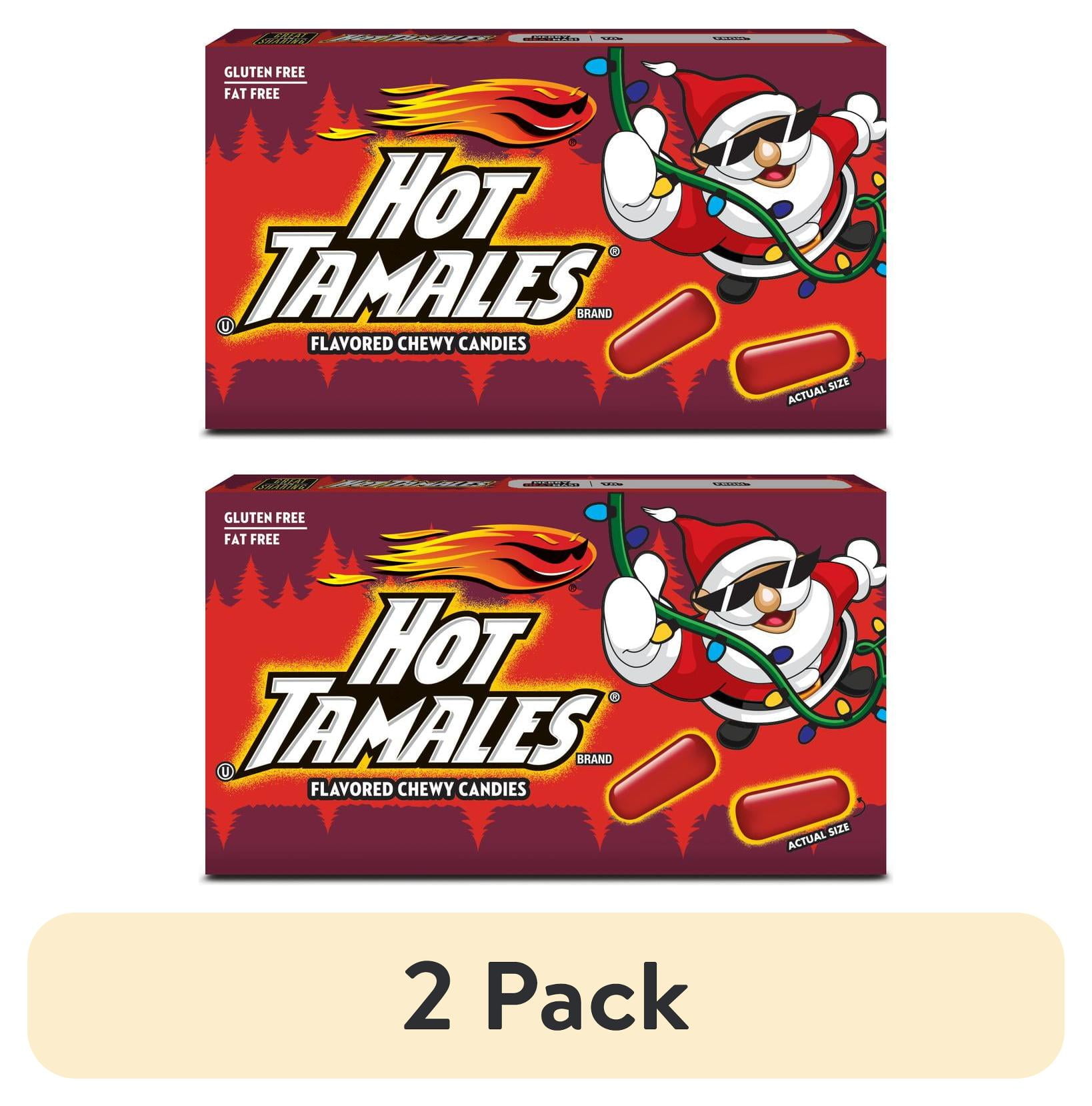 (2 pack) HOT TAMALES Fierce Cinnamon Chewy Candy Holiday Theater Box ...